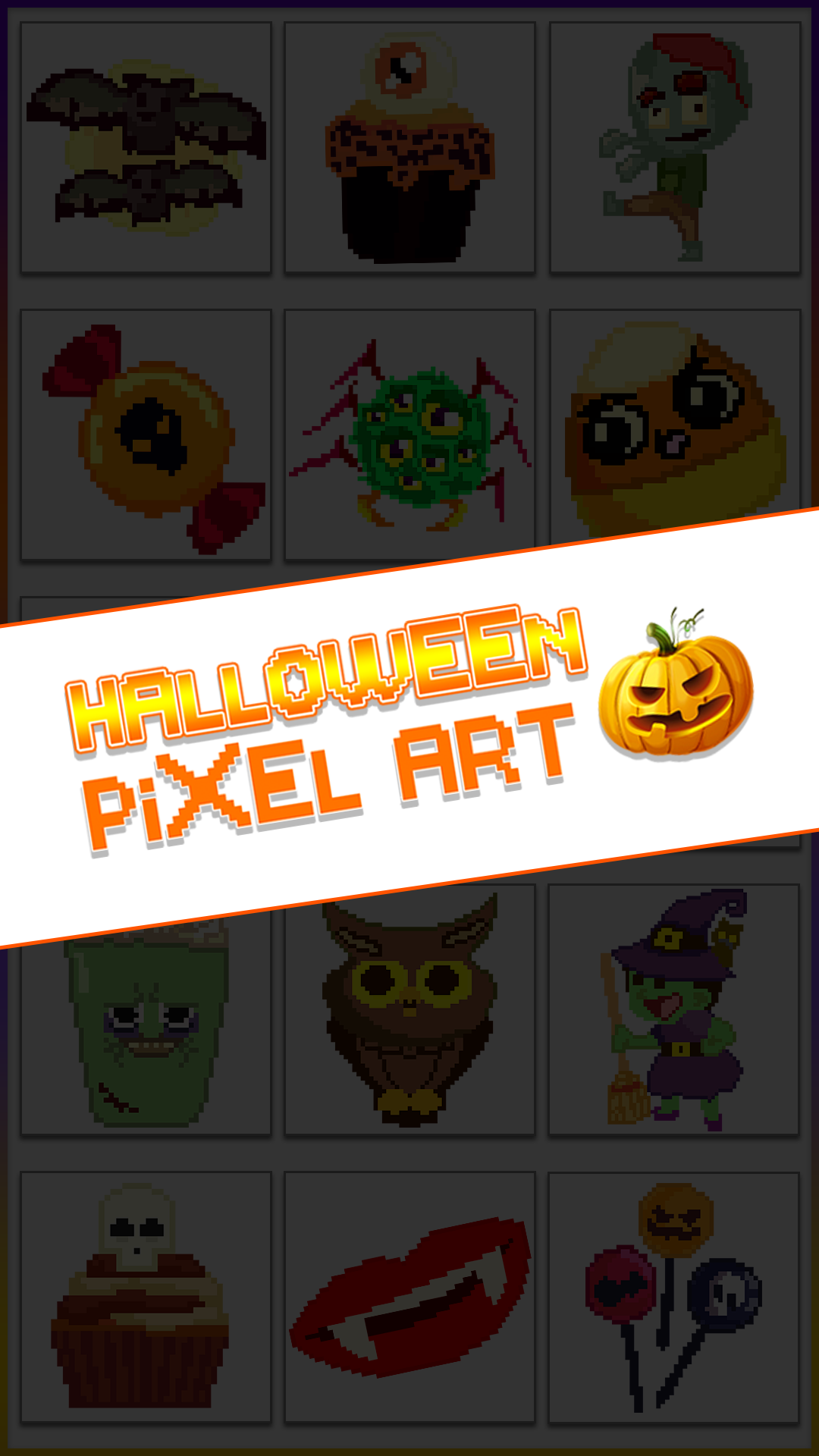 Halloween Pixel Art Coloring Book Pages : Color By Number - Coloring ...
