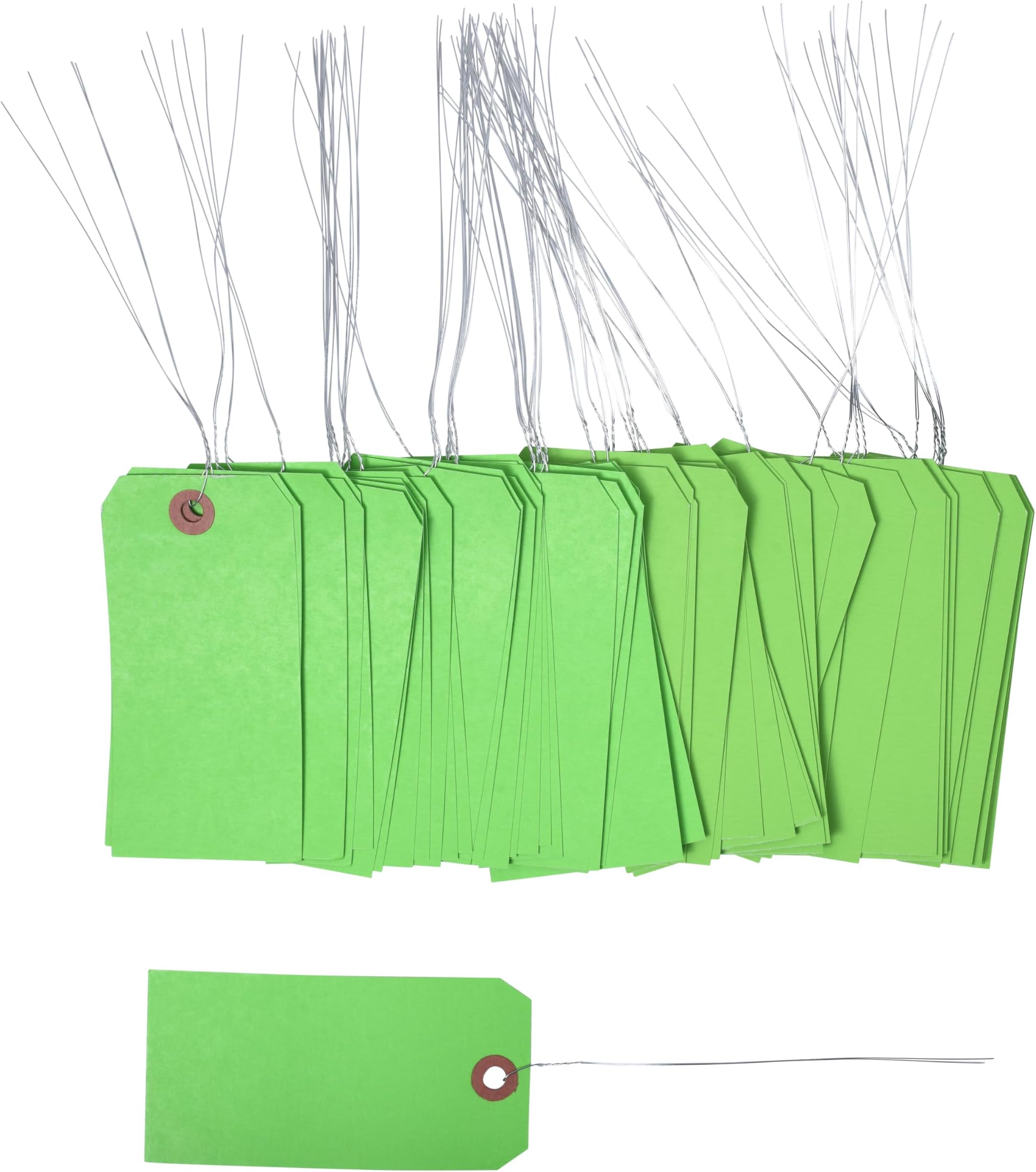 Amazon.com : 100 Tags 4 3/4" x 2 3/8" Size 5 Green Inventory Shipping ...