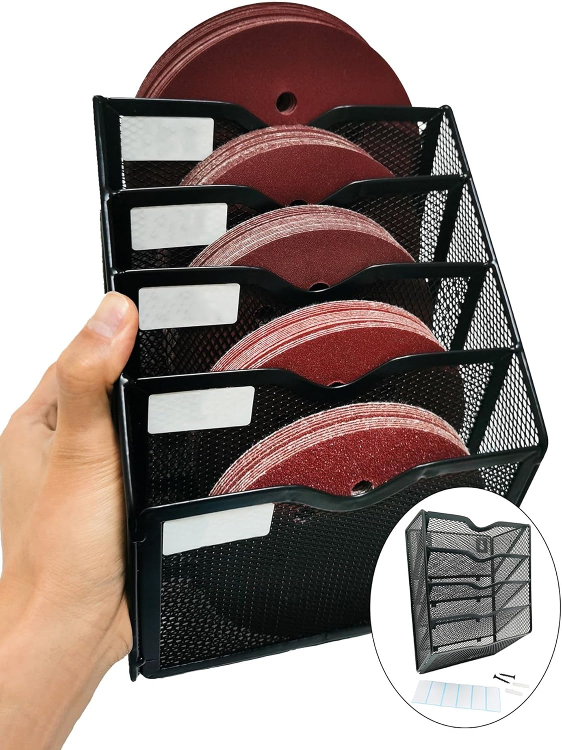 Amazon.com: Zyrelynx 5-Tier Wall Mount All Metal Sandpaper Organizer ...