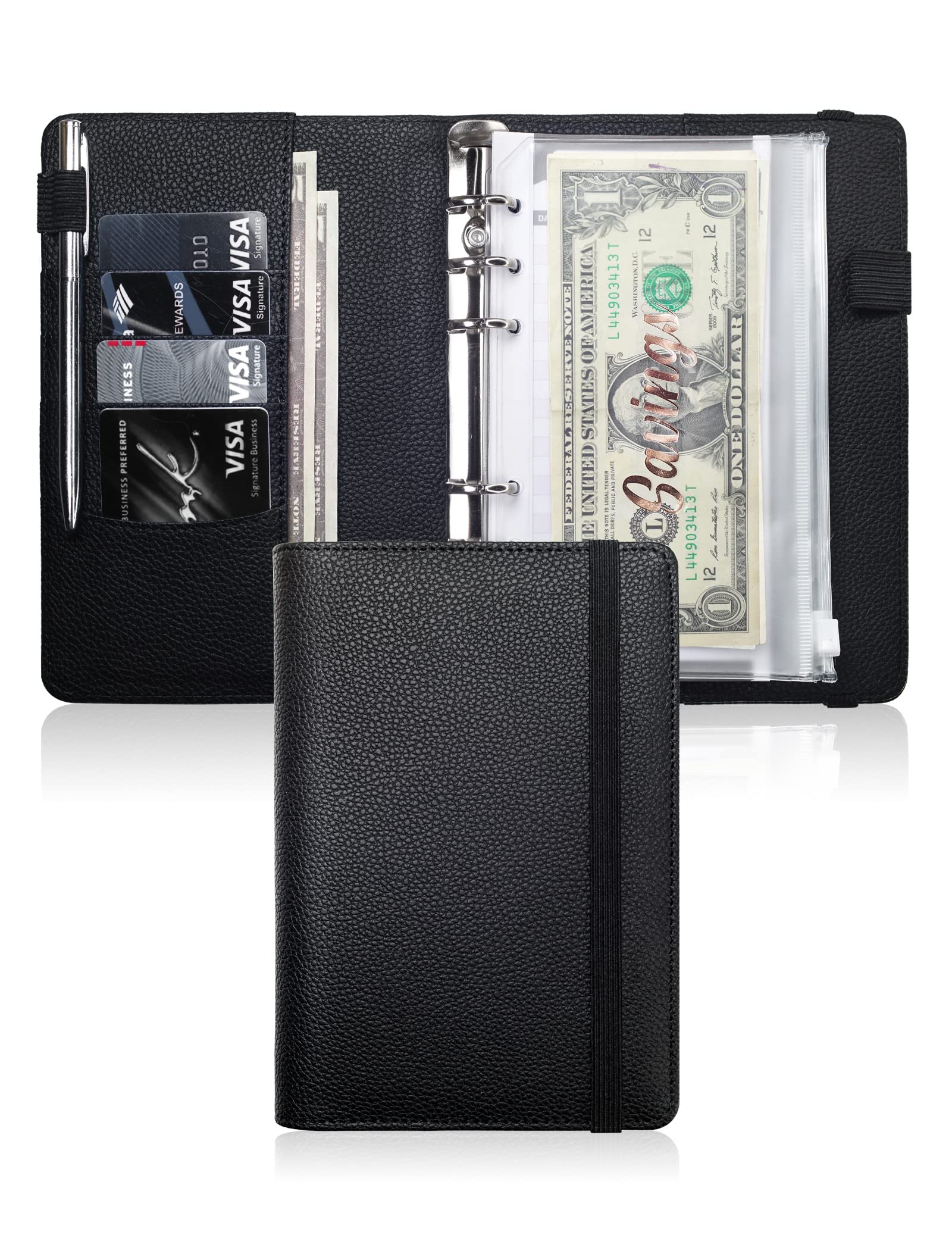 Amazon.com : A6 Budget Binder with 10 Cash Envelopes, PU Leather Money ...