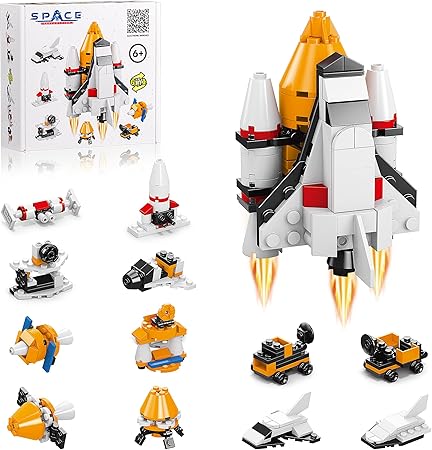 Amazon.com: WATSABRO Space Explorer Building Blocks, STEM Toys, 6 in 1 ...
