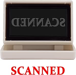 Amazon.com : Pre-Inked Scanned Stamp 3/5"×1-1/4" : Office Products