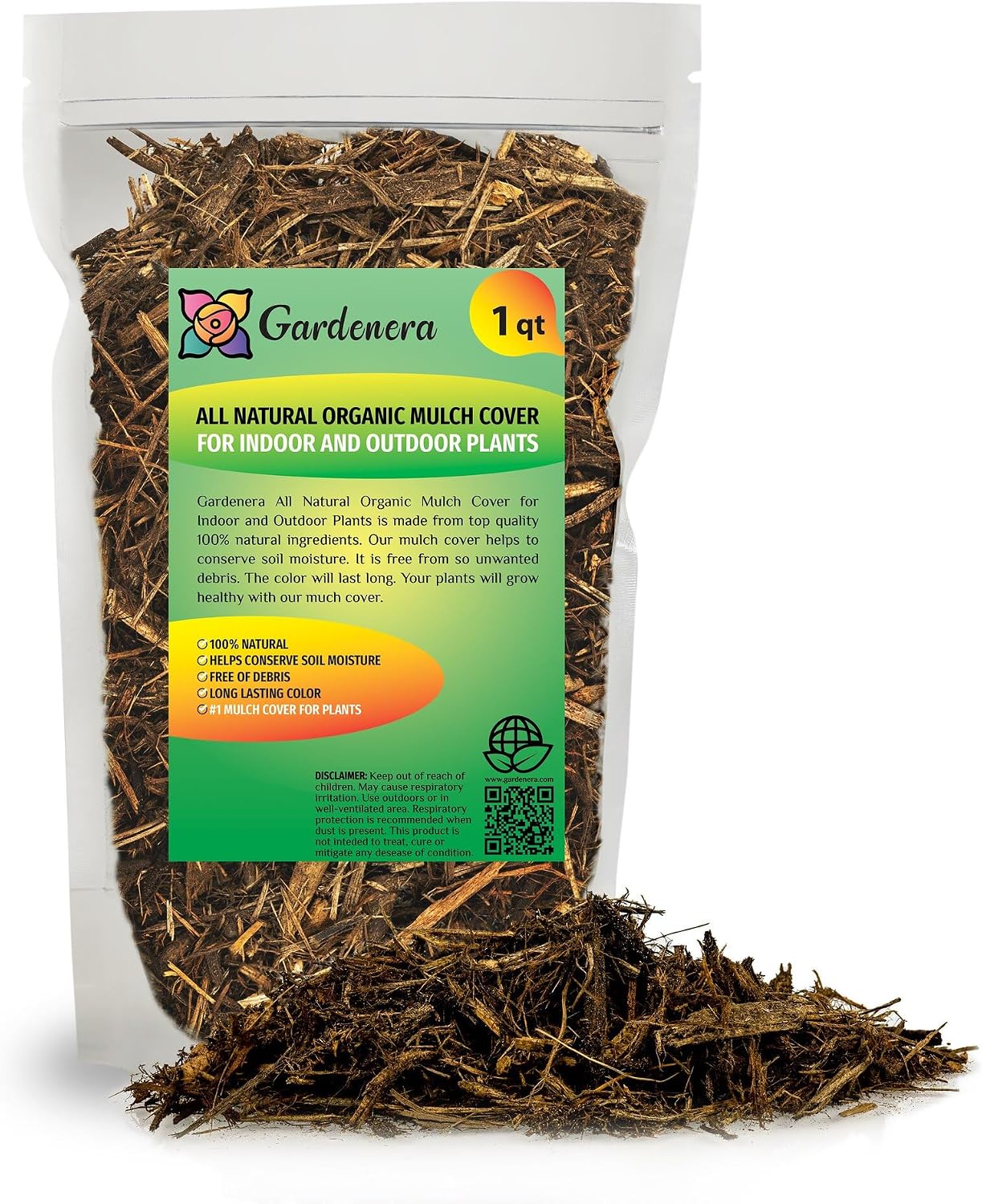 Amazon.com : Gardenera Premium Organic Natural Mulch Cover - Enhance ...