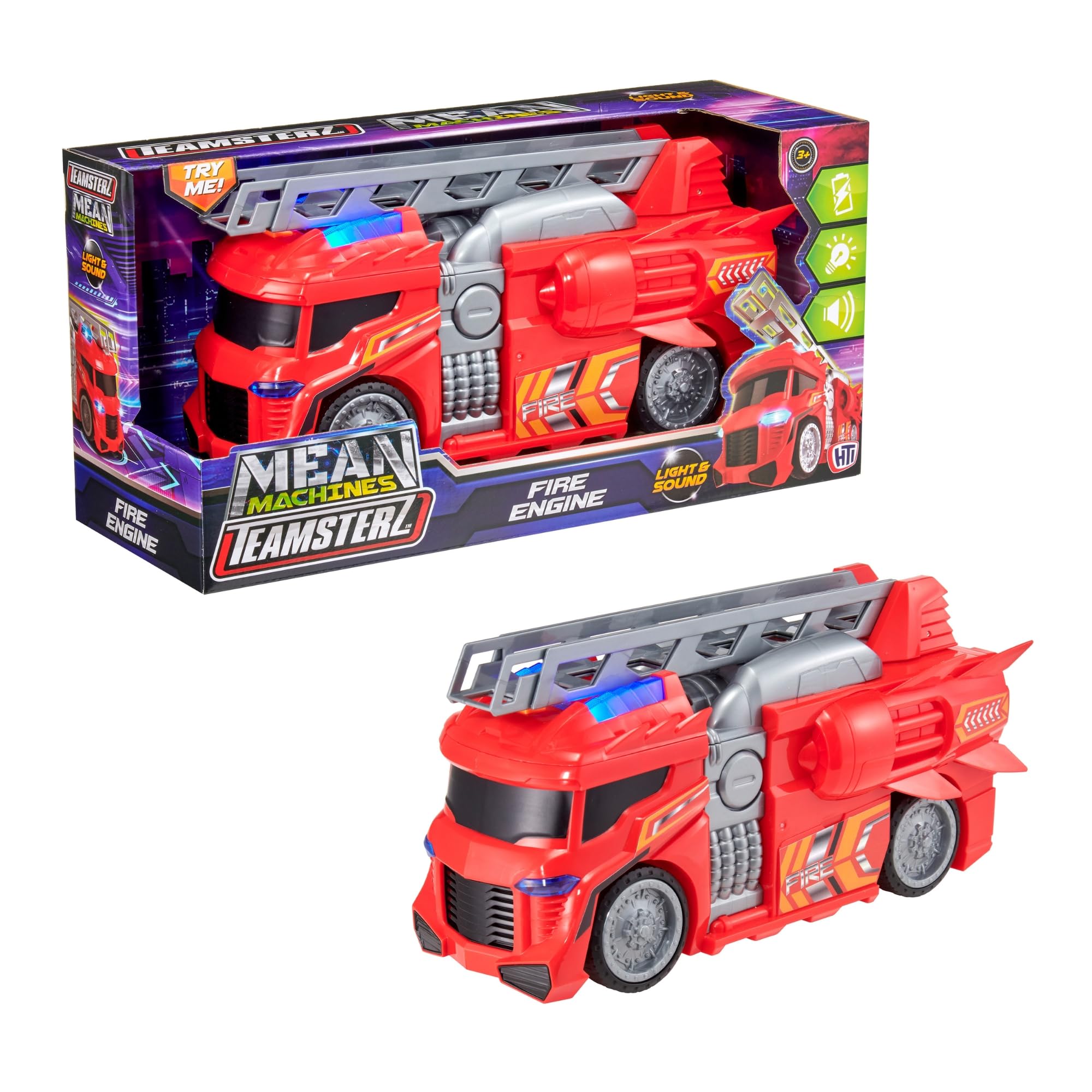 Buy Teamsterz Mean Machines Fire Engine | Fire Truck Toy With Realistic ...