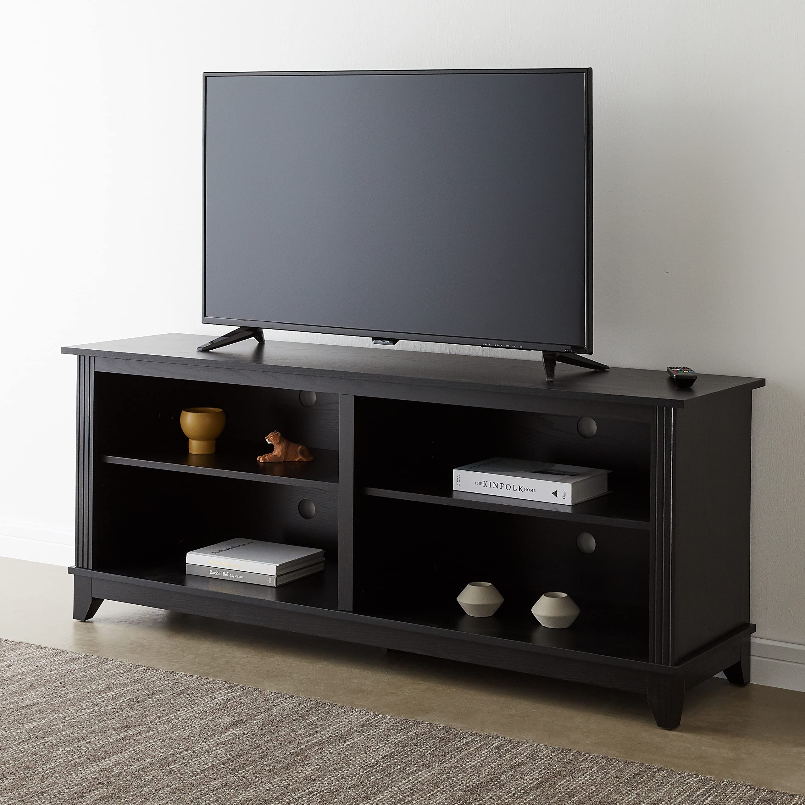 Snapklik.com : ROCKPOINT 58inch TV Stand Media Console For TVs Up To 65 ...