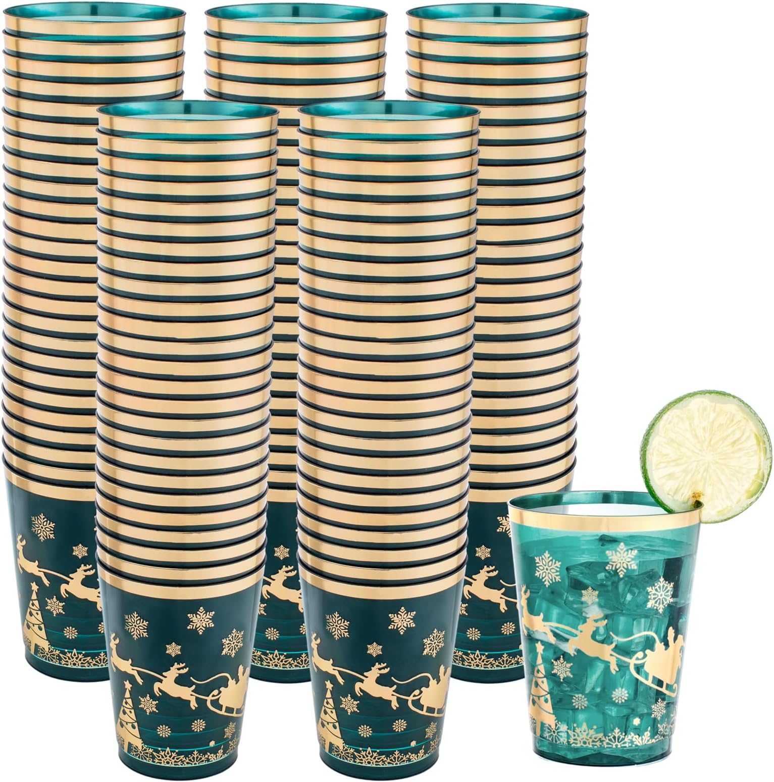 Amazon.com: Sliner 60 Pcs 16 oz Christmas Disposable Cups Bulk ...