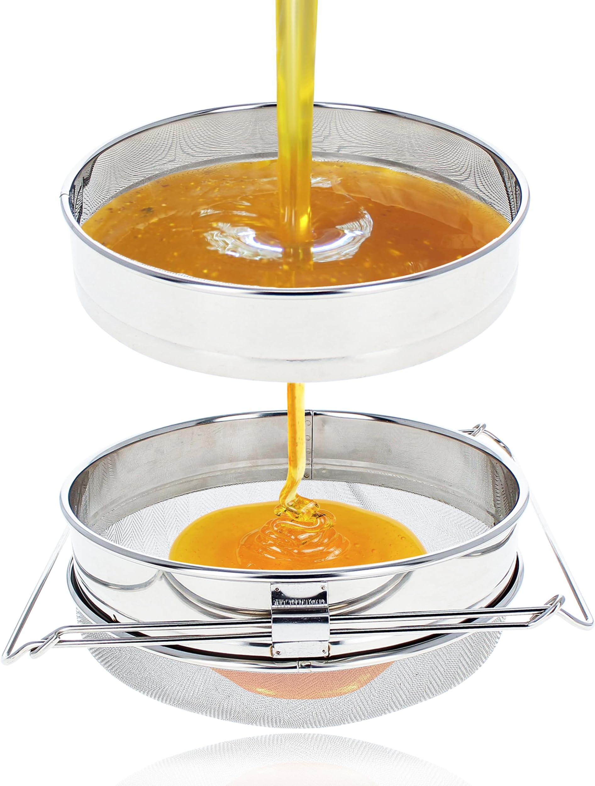 Amazon.com: Honey Stainless Steel Strainer Double Sieve, Bee Keeping ...