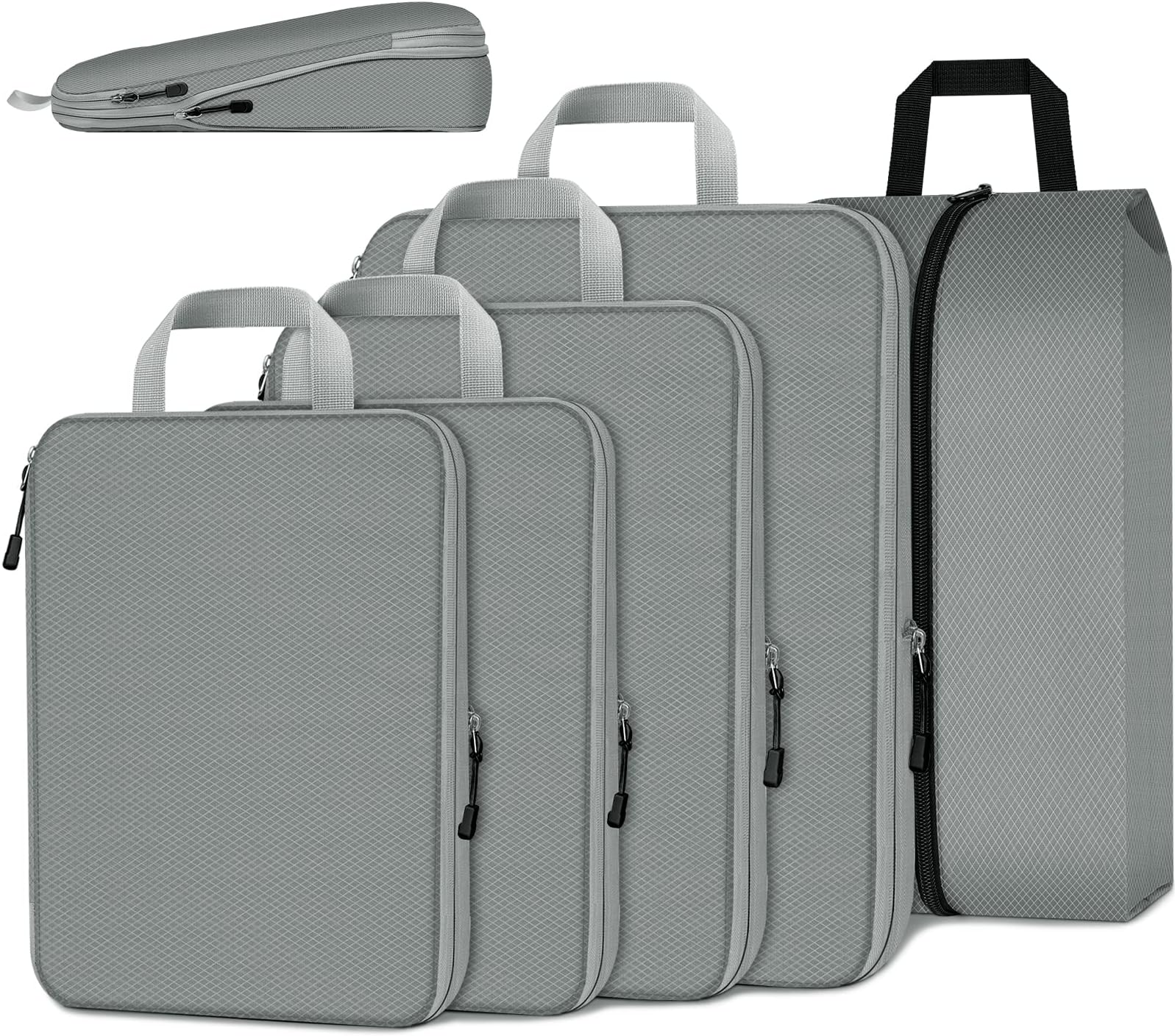 AiQInu Organizer Valigia 5 Pezzi Set, Compressione Packing Cube ...