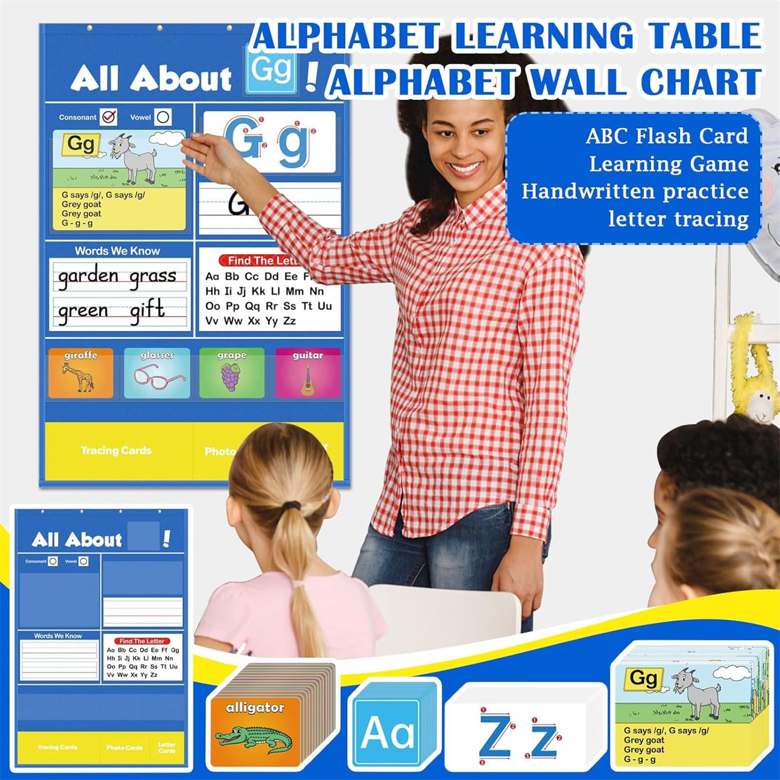 Alphabet Sounds Teaching Tubs Alphabet Learning Pocket Chart Alphabet ...