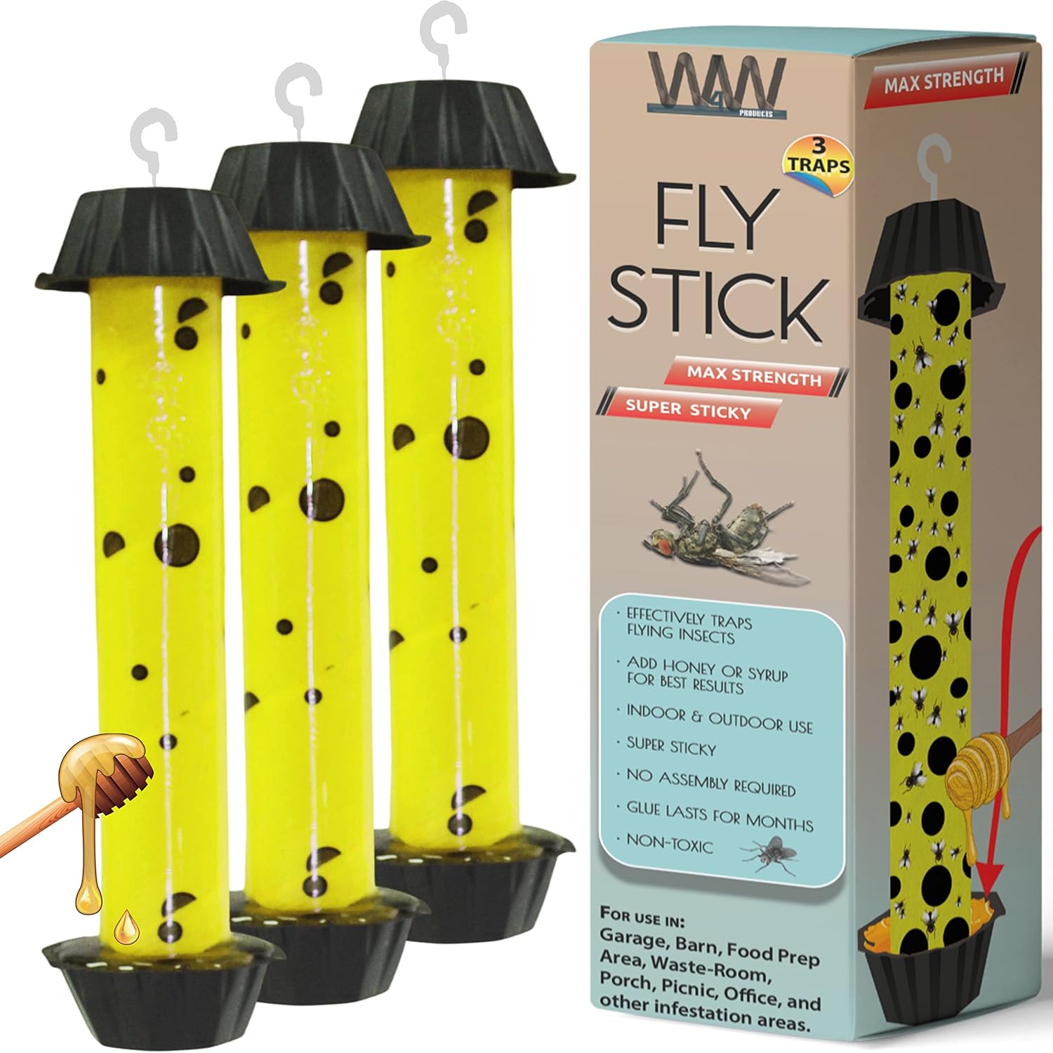 Jumbo Fly Stick - Super Sticky Fly Trap, 3 Traps Nepal | Ubuy