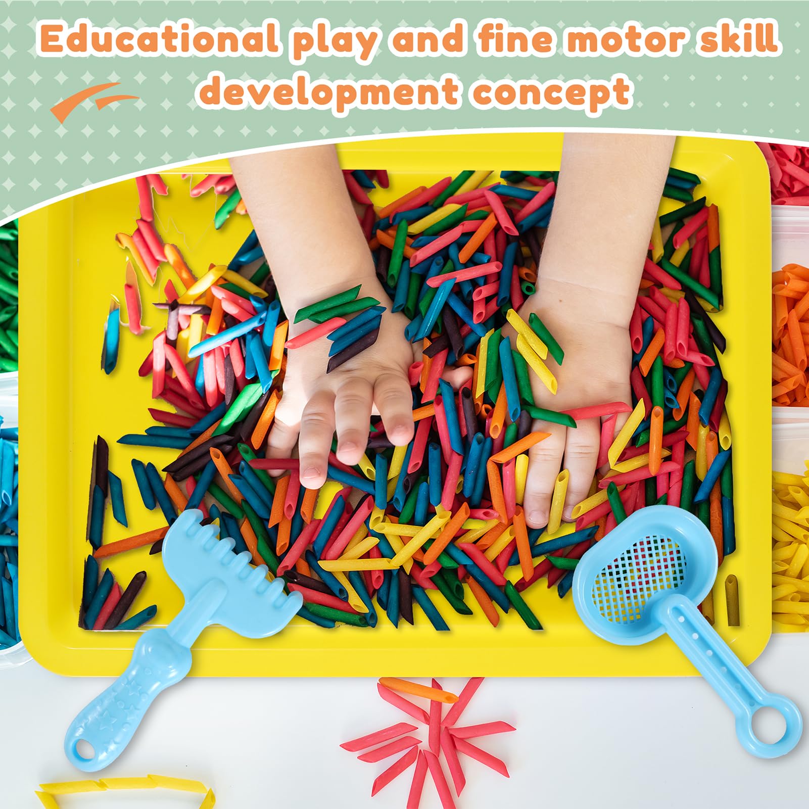 Pllieay Sensory Play Tray Tuff Tray Messy Play Tray -Portable Large ...