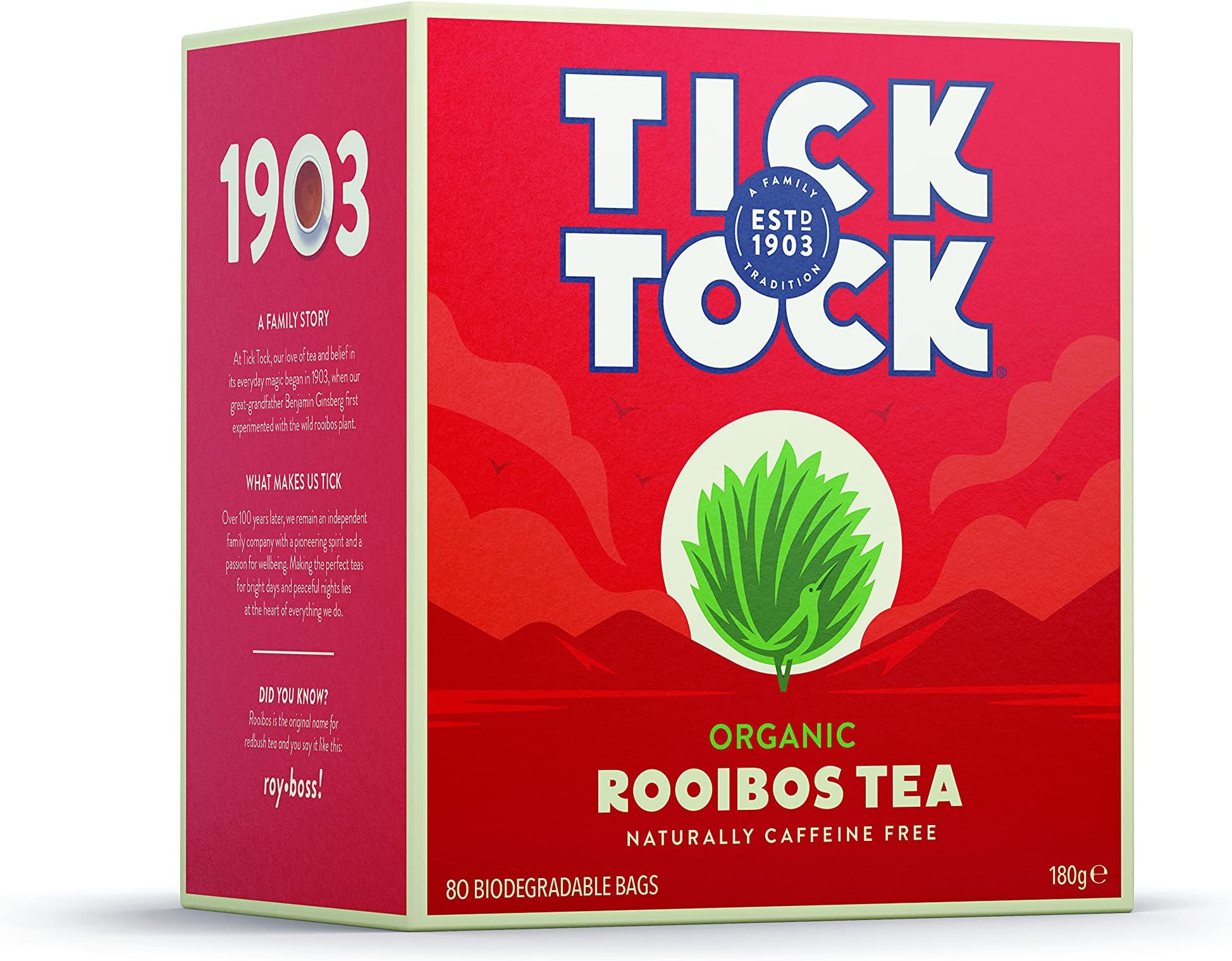 Amazon.com : Freshpak Pure Rooibos Tea 80 Tagless Bags, Pure Premium ...