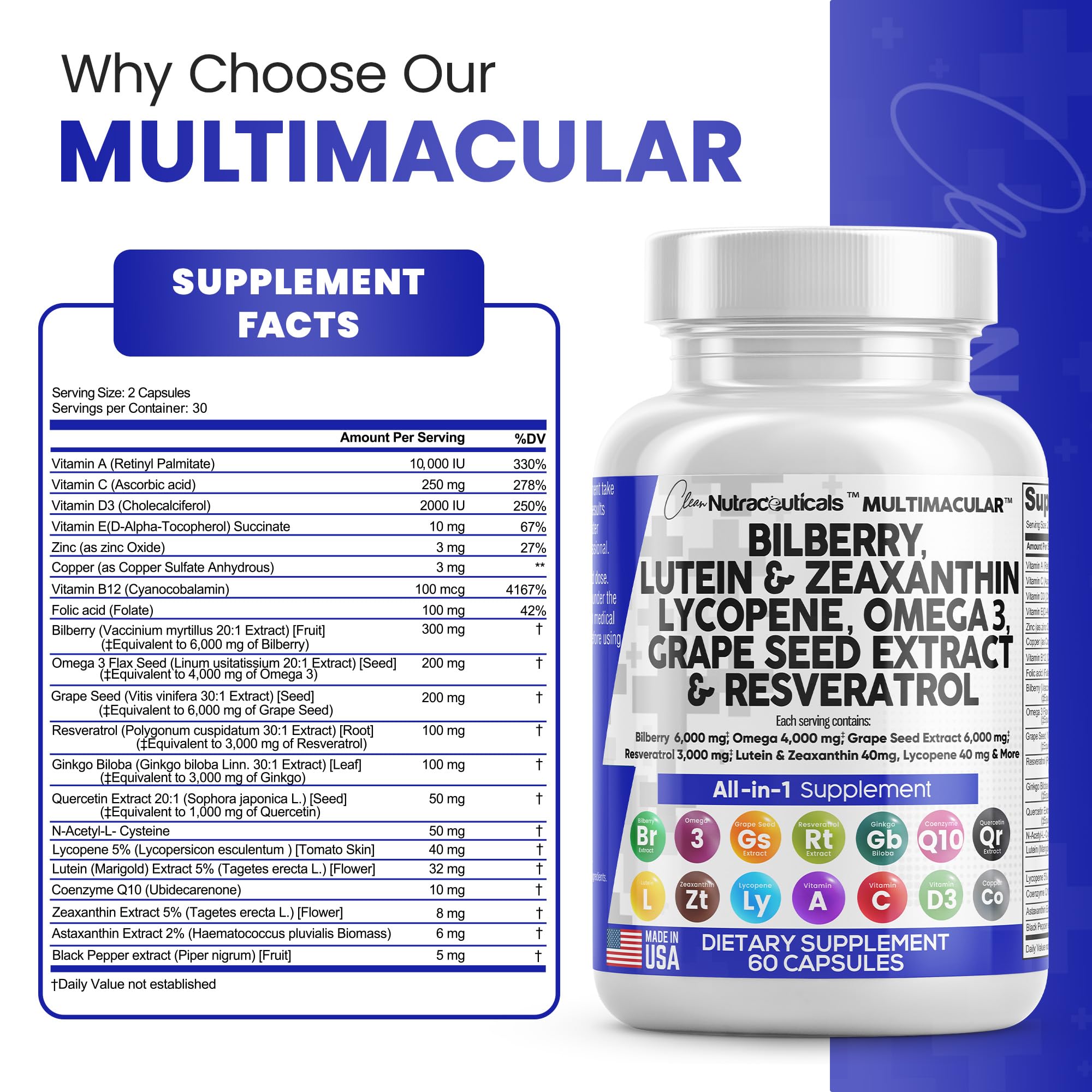 Snapklik.com : Clean Nutraceuticals Eye Health Vitamins