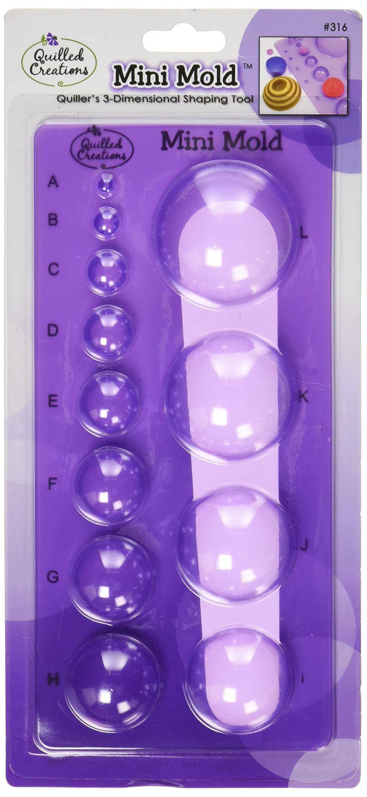 Plastic Forms Mini Mold-3D Quilling Domes By Quilled Creations Quilling ...