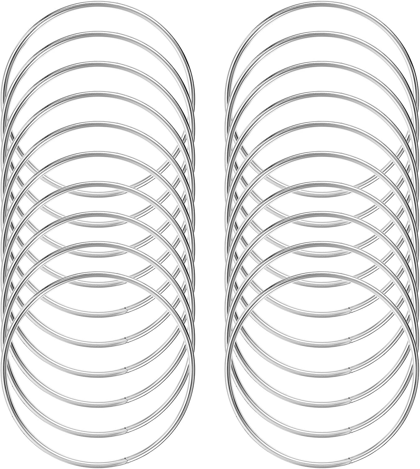 Amazon.com: JIEYAO 20 Pcs 3 Inch Metal Rings for Craft, Macrame Hoops ...