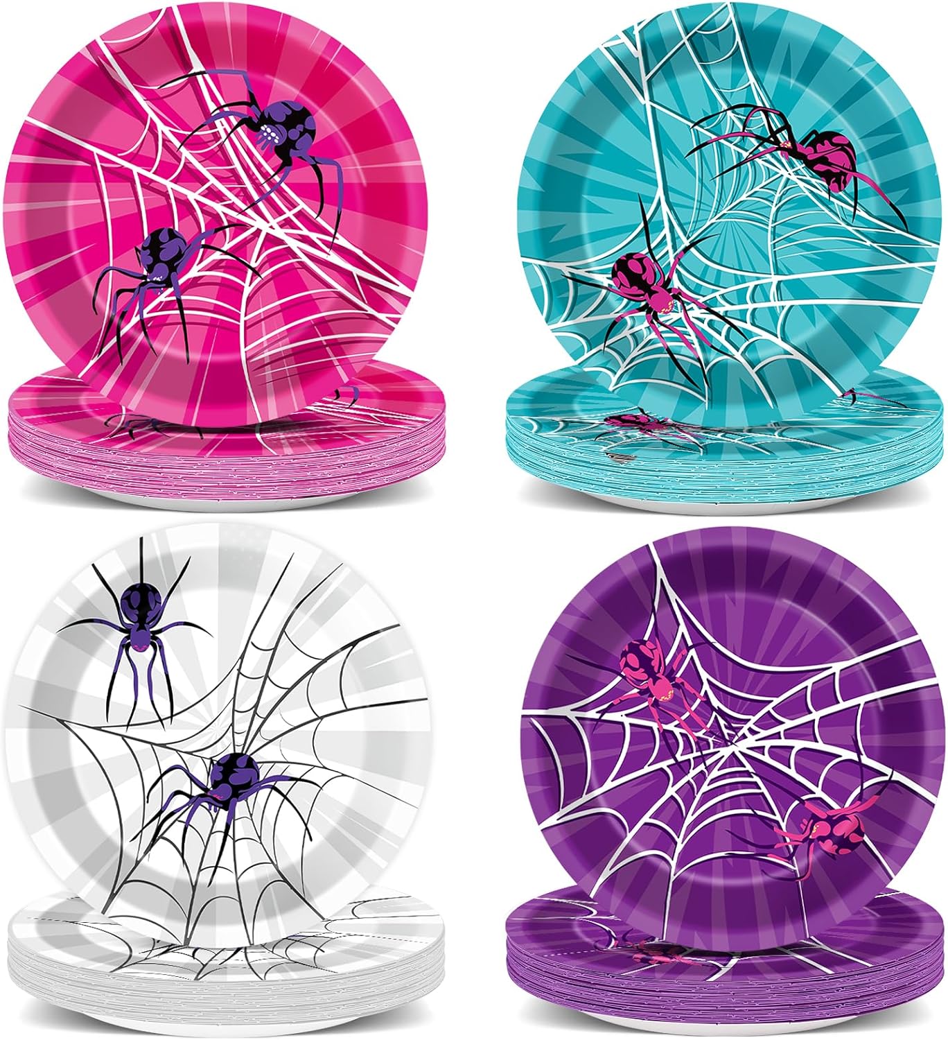 Amazon.com: 60Pcs 7'' Pink Spider Party Supplies Super Theme Hero ...