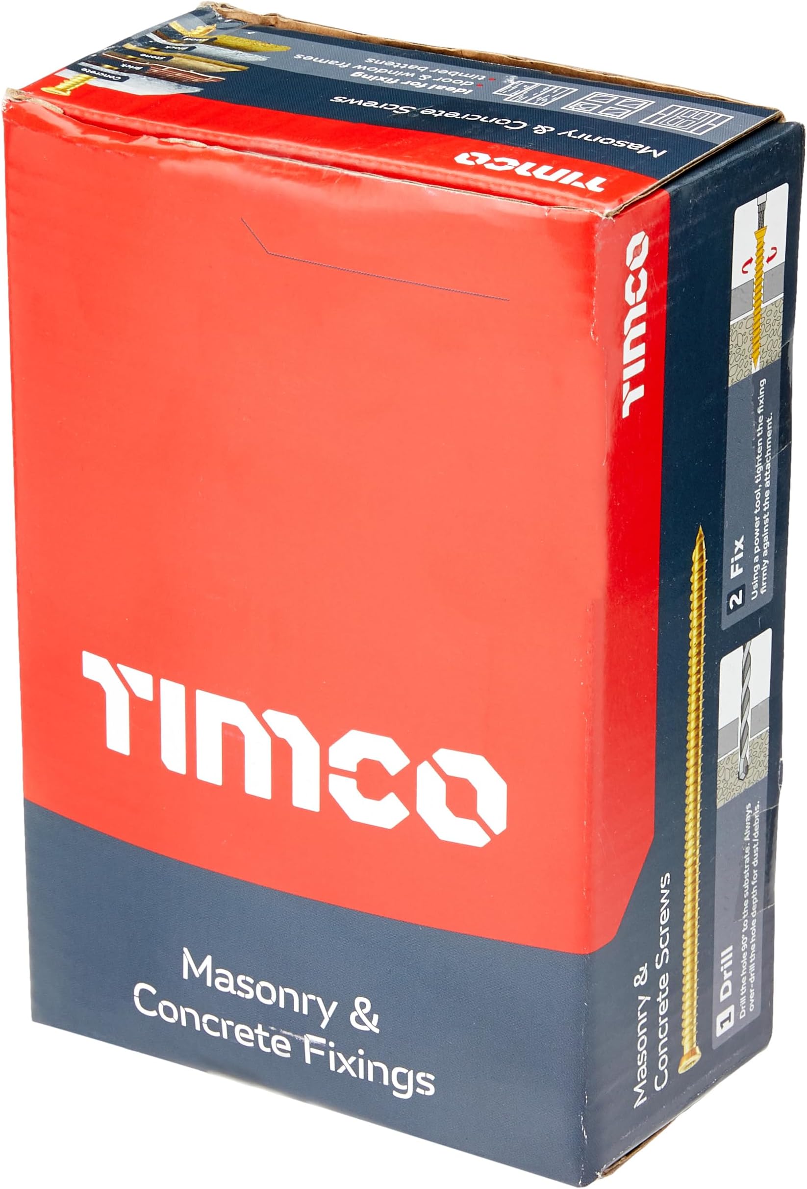 TIMCO 00150TCON ZYP Multi-Fix Concrete Screw 7.5 x 150 - Yellow (Box of ...