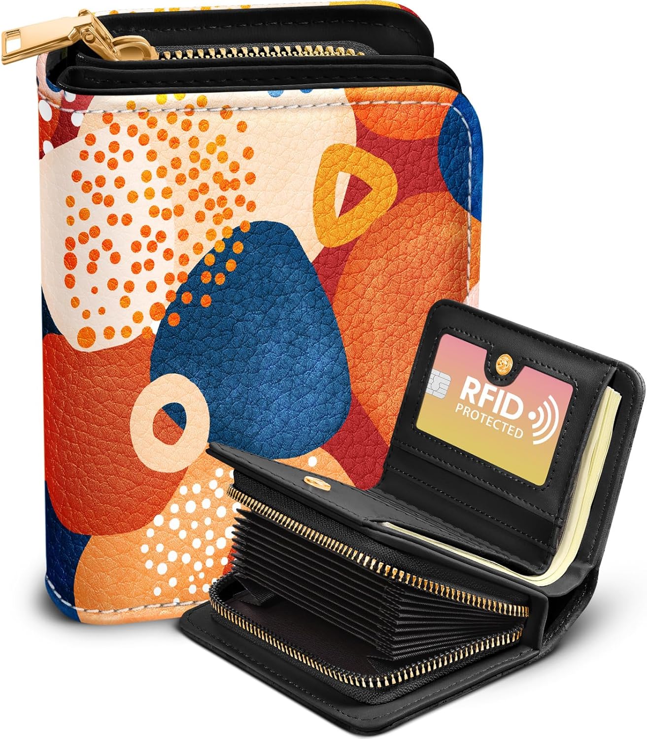 Amazon.com: Bistup Credit Card Holder Wallet for Women Cute Leather ...