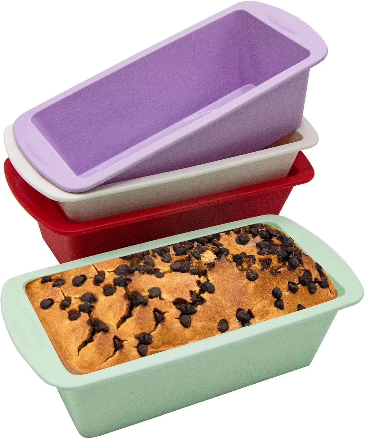 Amazon.com: Anxbbo Silicone Mini Loaf Pans, Set of 4 Colorful ...