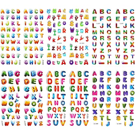 Amazon.com: 1300 Pieces Small Foam Letters Stickers for Crafts, 50 Sets ...