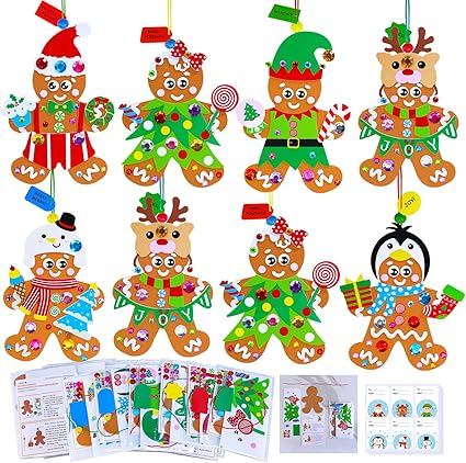 Amazon.com: Winlyn 24 Sets Christmas Craft Kits Winter Crafts DIY ...