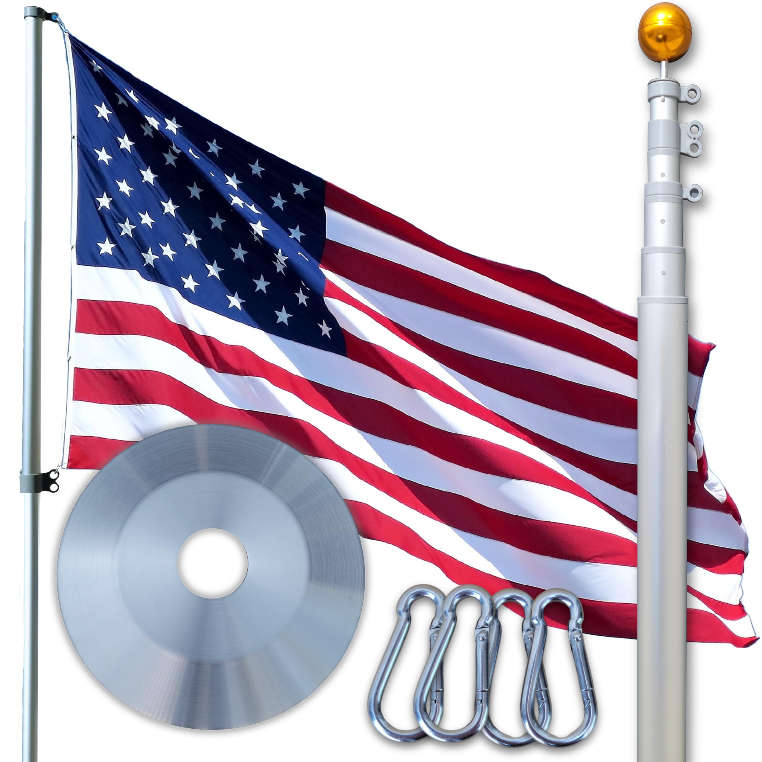 Amazon.com : Service First Silver Heavy Duty 20FT Telescoping ...
