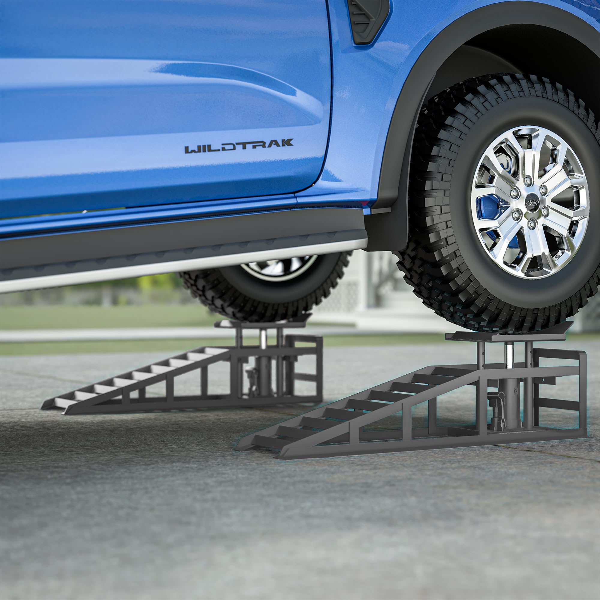 Car Ramps Heavy Duty Hydraulic 5 Ton (11,000 Lbs) Capacity | Adjustable ...