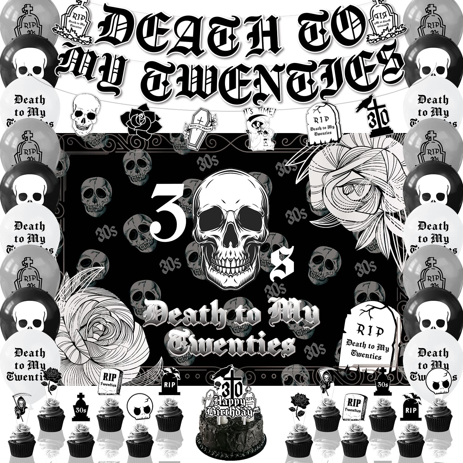 Death To My 20s Decorations?Rip 20s Birthday Decorations?30th Birthday ...