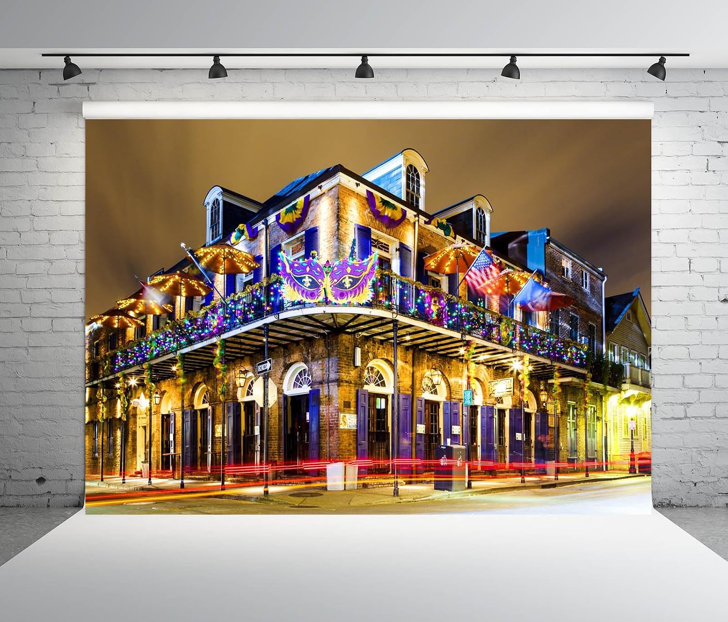Amazon.com : BELECO 7x5ft Fabric New Orleans Street Night Backdrop ...
