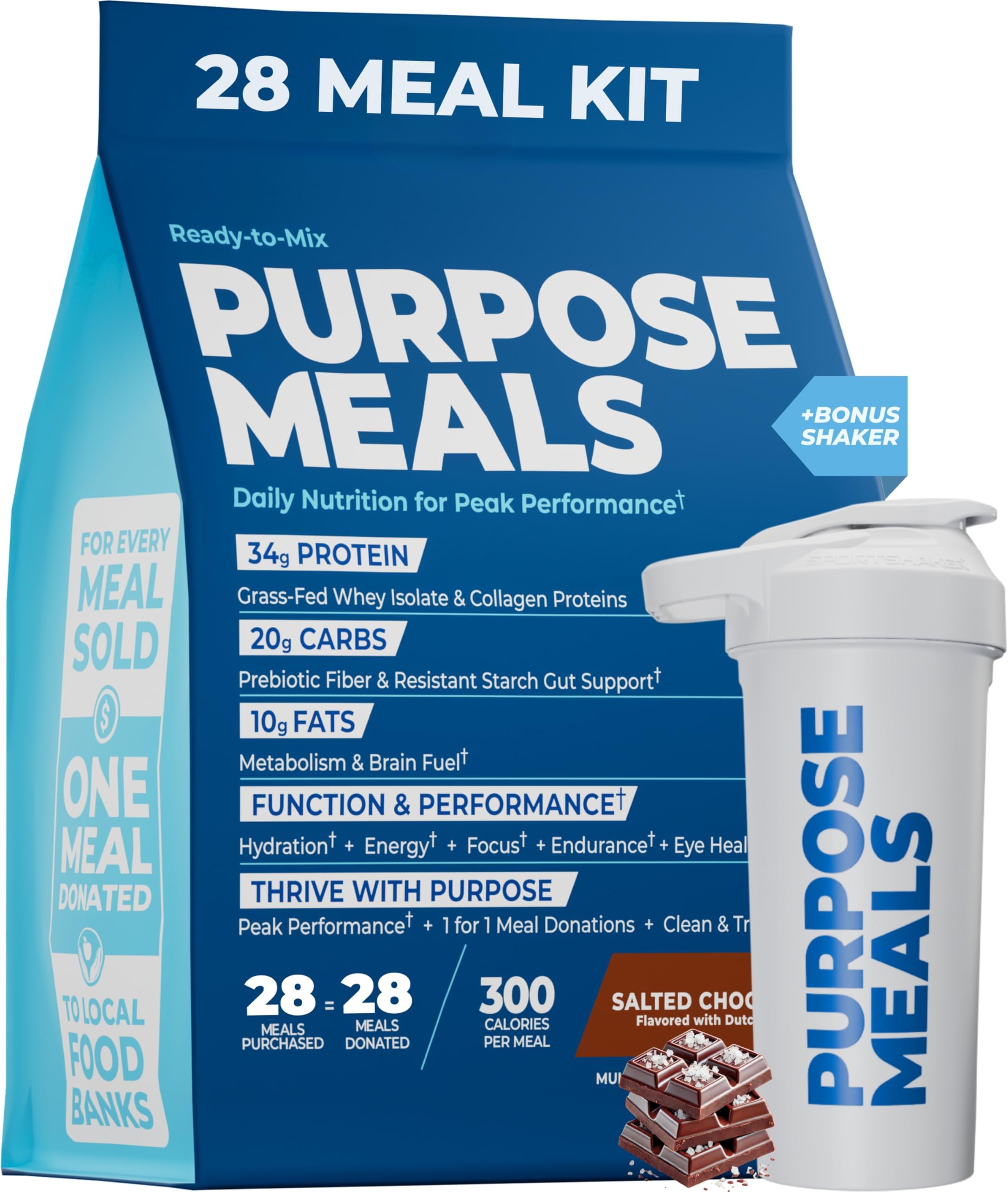 Amazon.com: Meal Replacement Shake, Grass Fed Whey Protein Isolate ...