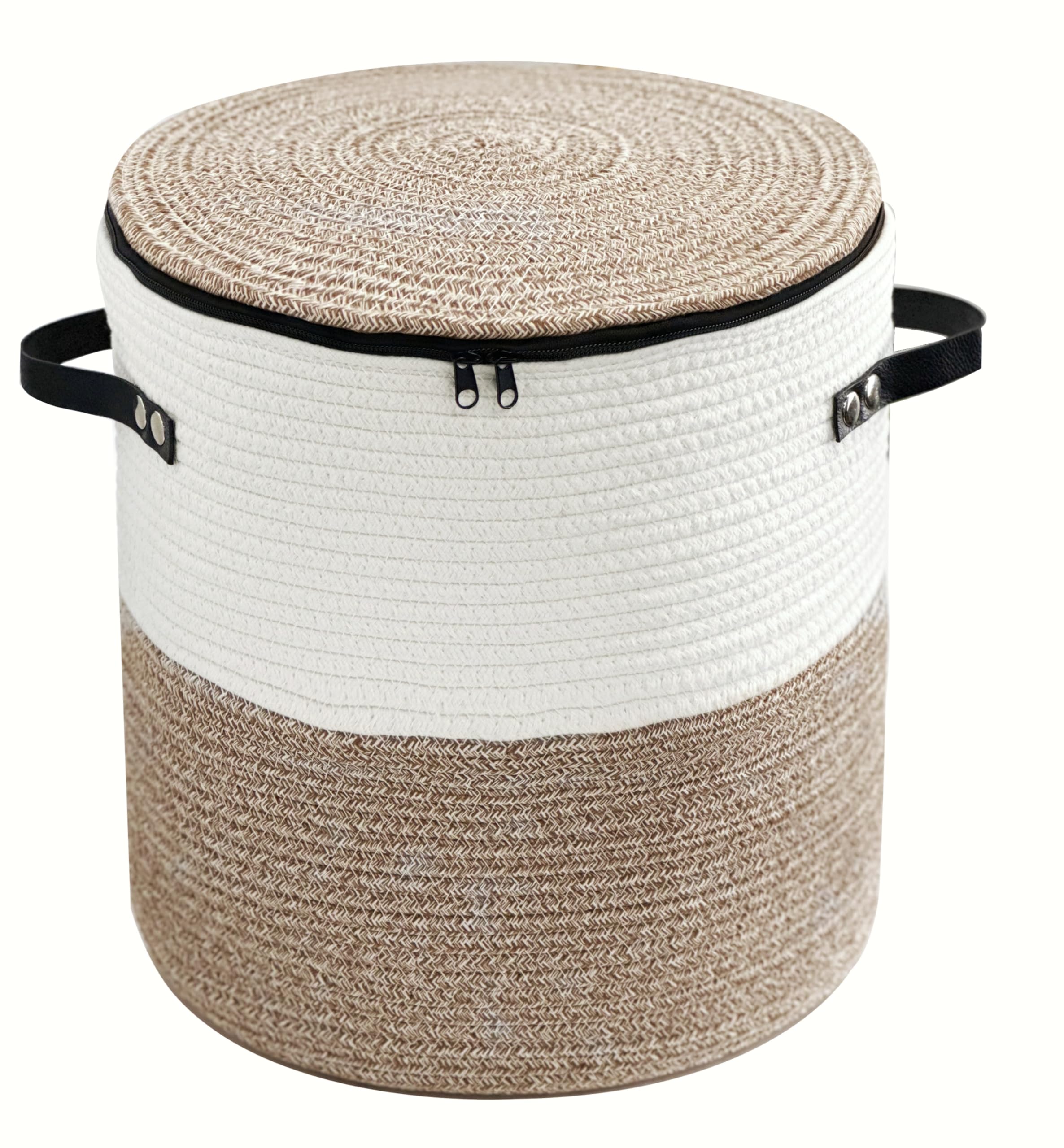 Amazon.com: WAYIDEAL Cotton Rope Storage Basket with Lid & Wicker ...