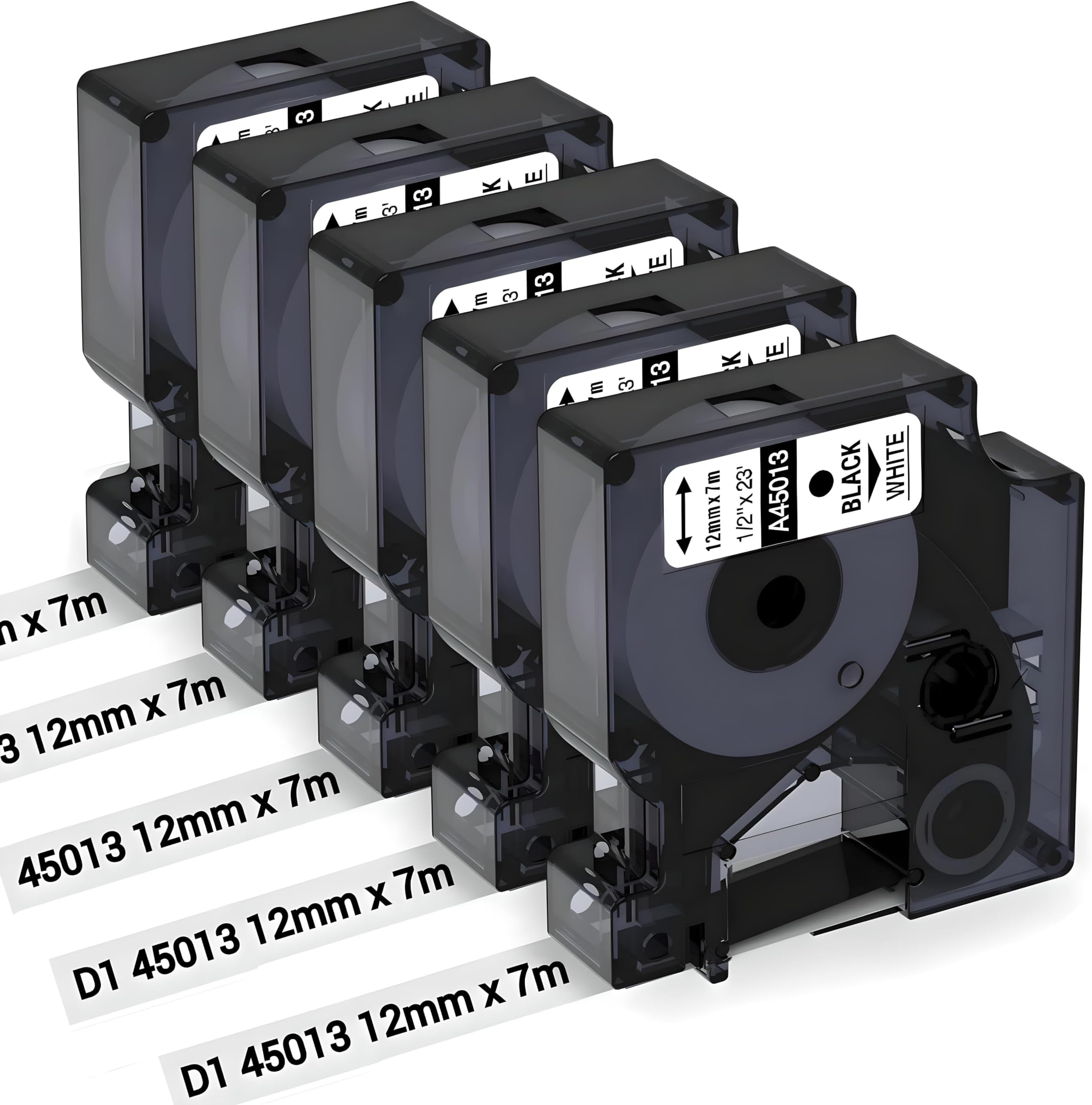 Double Dragon, 5 x Compatible Label Tape for Dymo D1 Tape 45013 a45013 ...