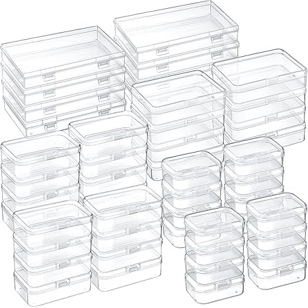 Amazon.com: Thintinick 28 Pack Rectangular Clear Plastic Storage ...