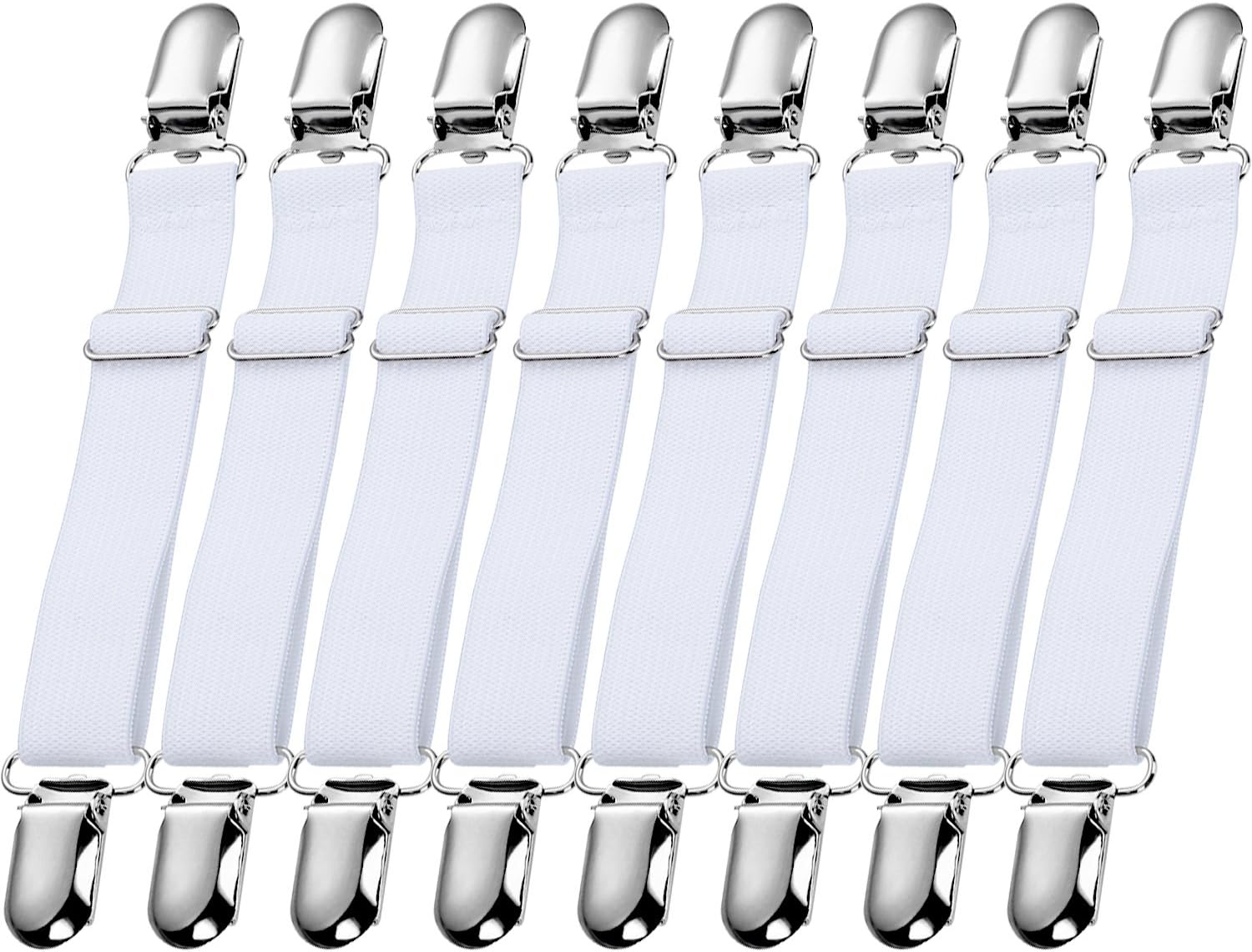 Amazon.com: HESTYA 12 Pieces Sheet Straps Suspenders Adjustable Bed ...