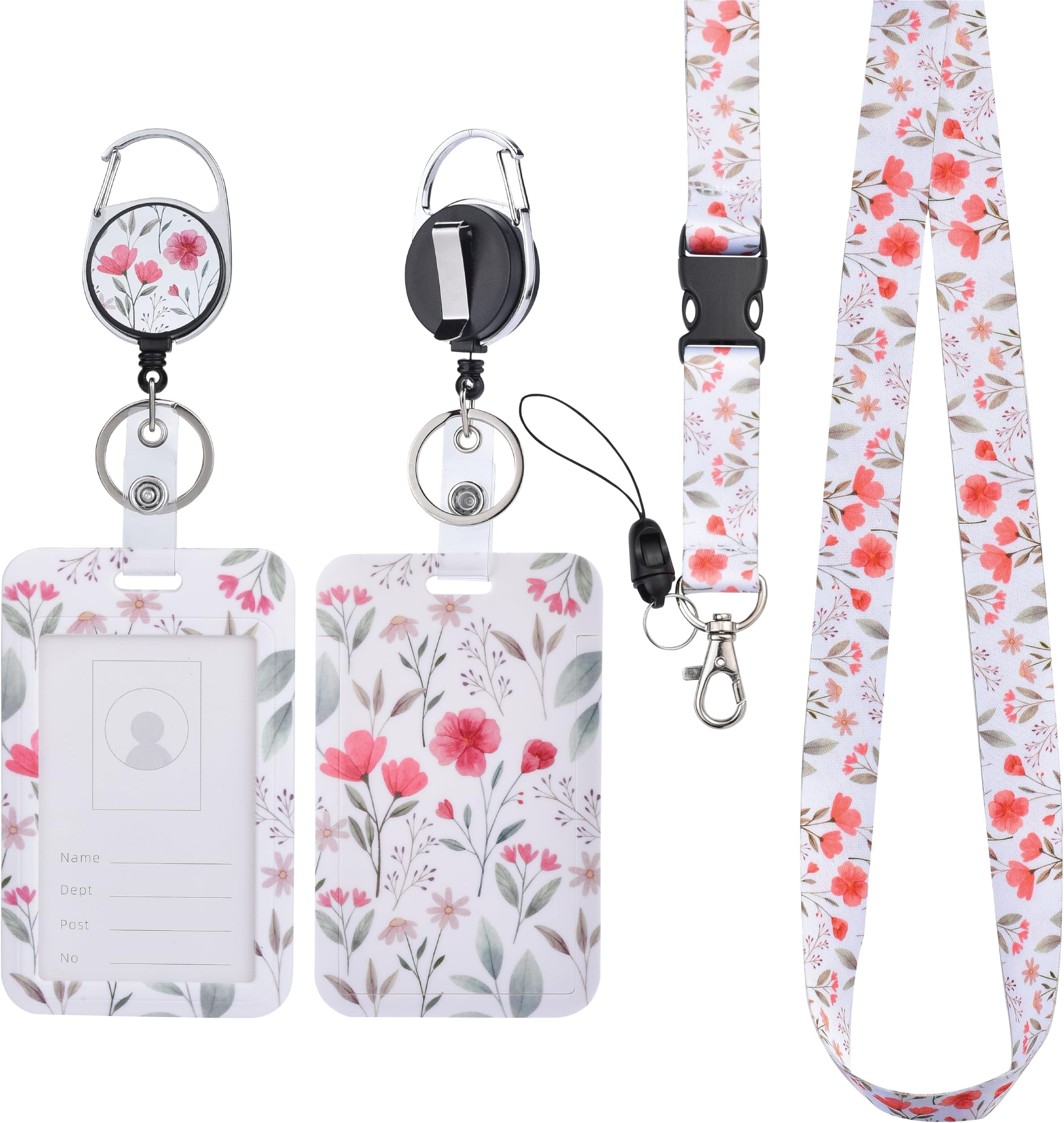 Amazon.com : Will Well ID Badge Holder with Retractable Lanyard ...