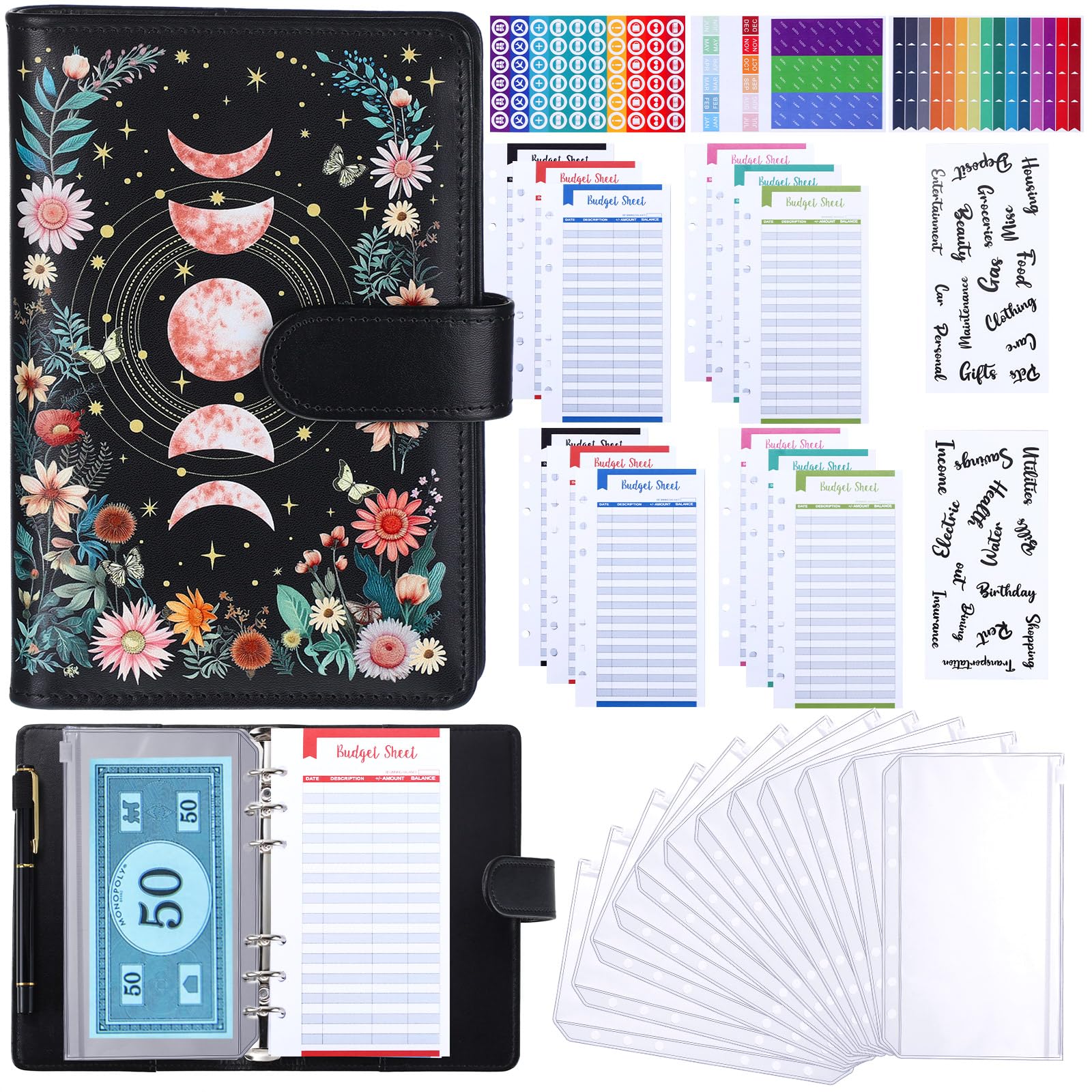 Amazon.com : Colarr 32 Pcs Budget Binder A6 Money Organizer Budget ...