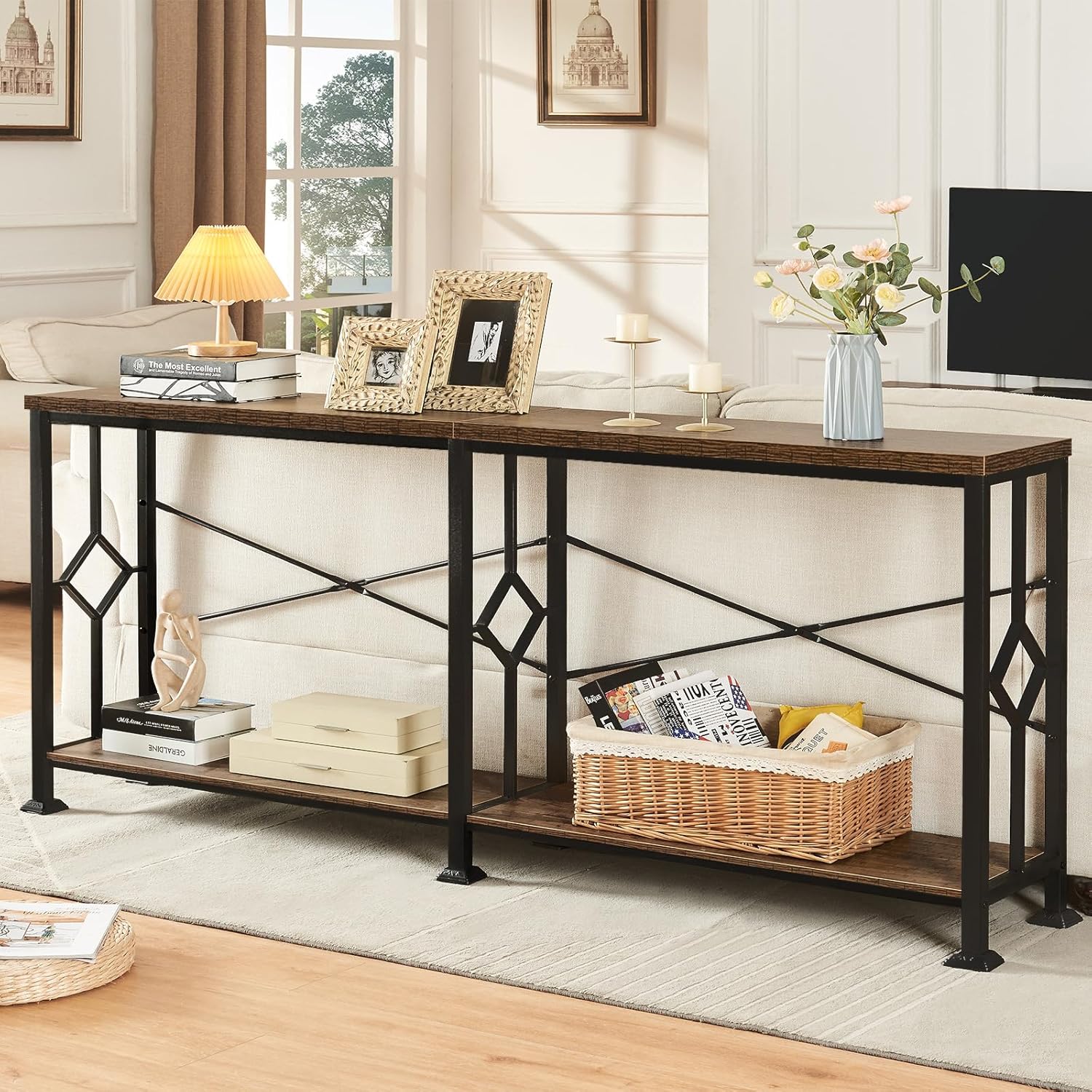 Amazon.com: HOMISSUE Long Entryway Console Table, 70.9" Industrial ...