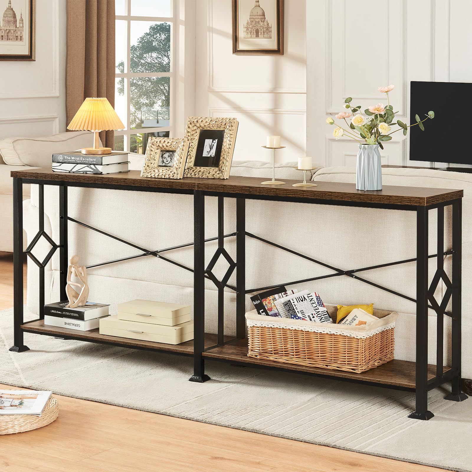 Amazon.com: HOMISSUE Long Entryway Console Table, 70.9" Industrial ...
