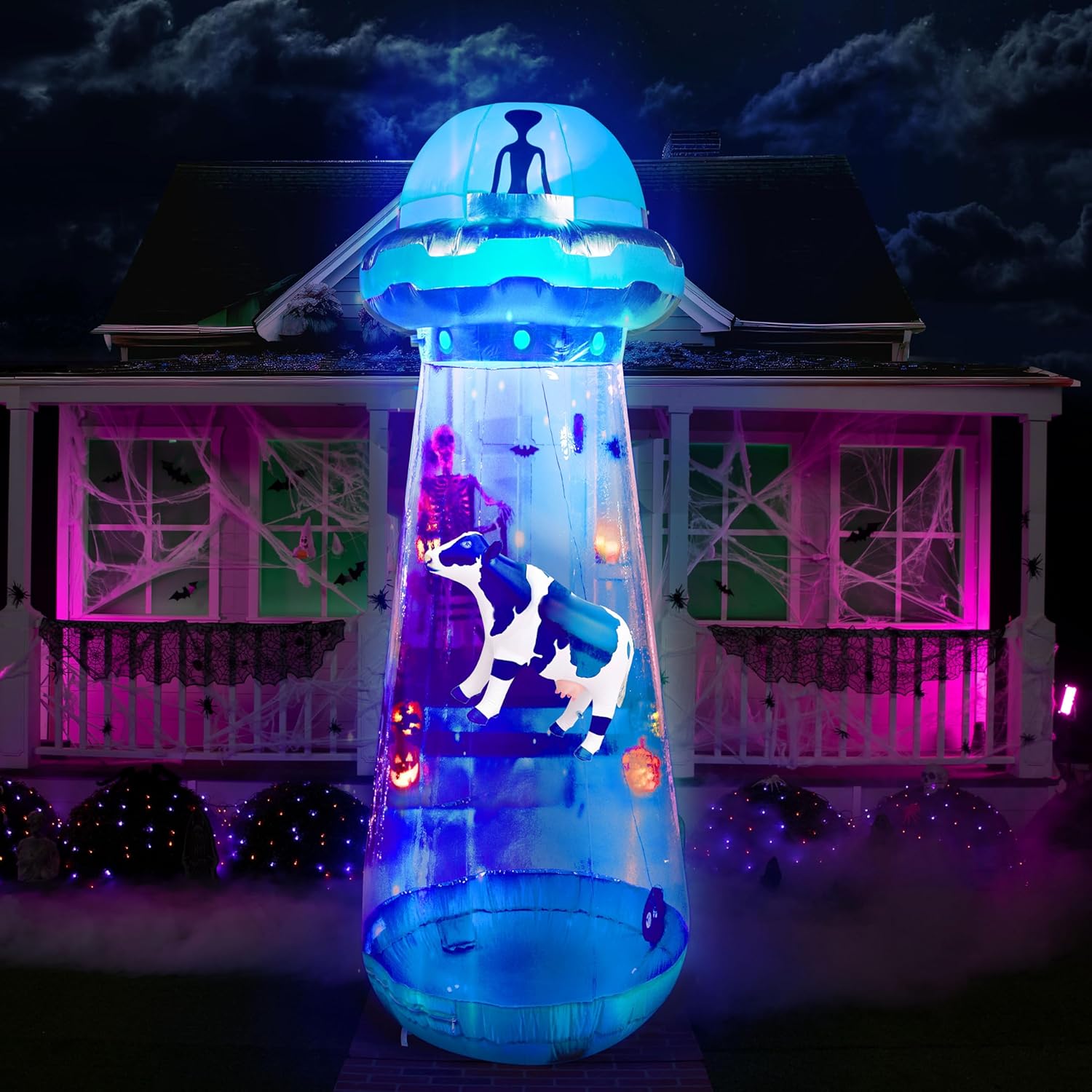 Amazon.com: Joiedomi 12 FT Tall Halloween Inflatable UFO Decoration with Built-in LEDs ...