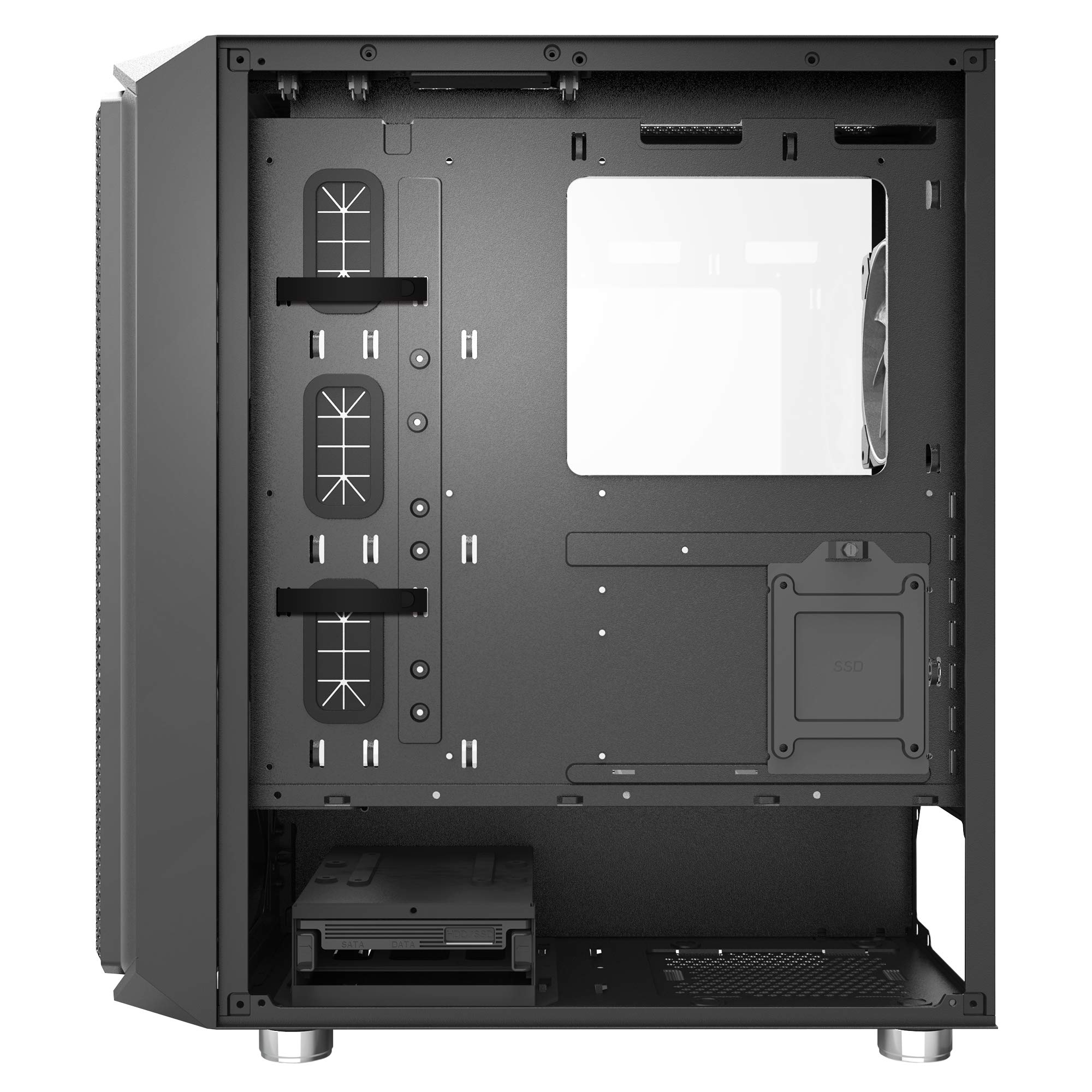 Montech AIR X Black ATX Mid-Tower Case, Super High Airflow, Pre ...