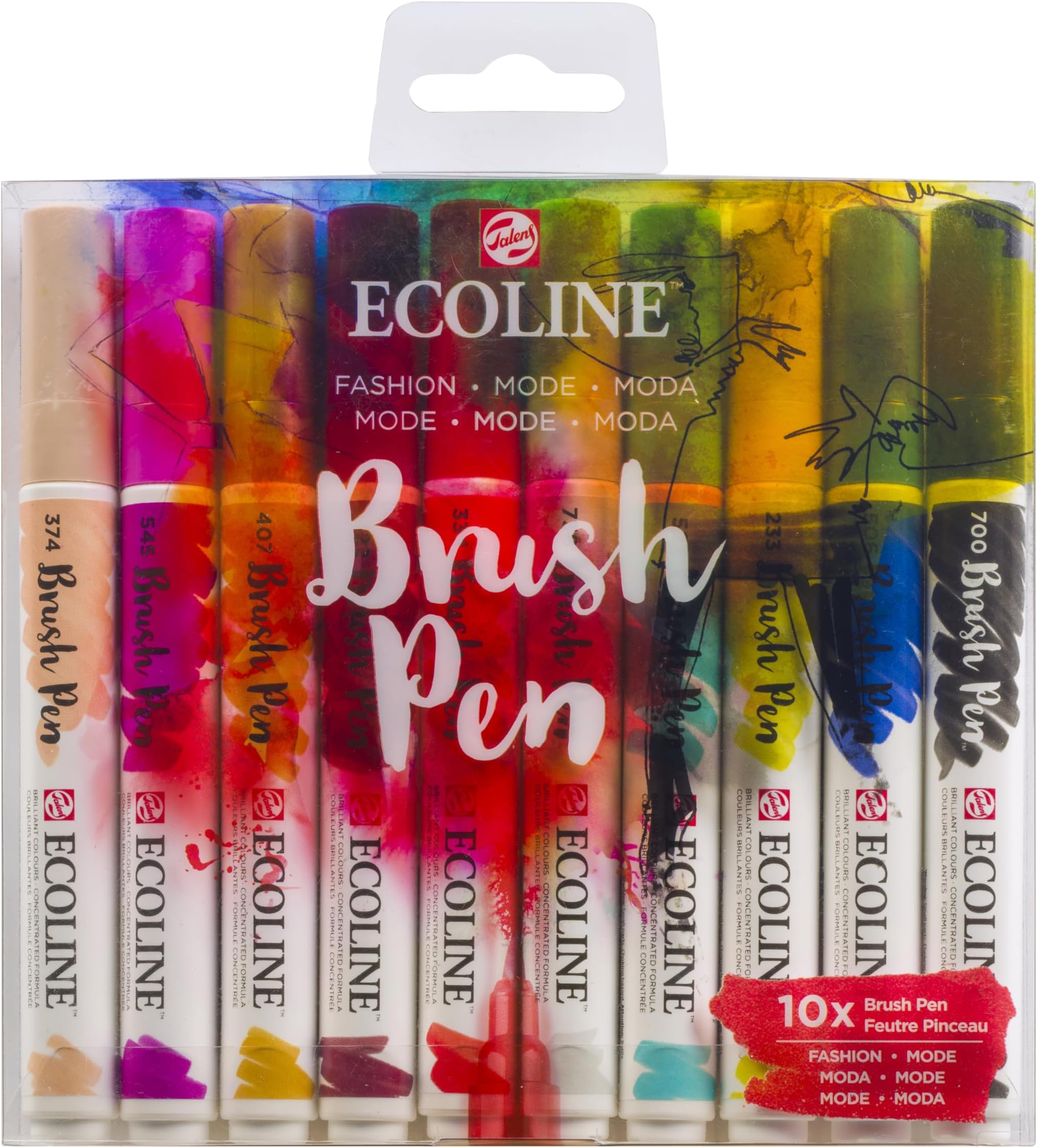 Ecoline Brush Pen Set of 5 Liquid Watercolor Pens – Green Shades ...