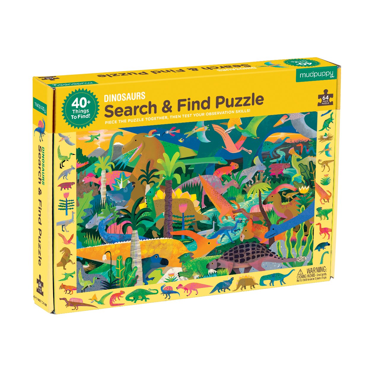 Snapklik.com : Dinosaurs 64 Piece Search & Find Puzzle Jigsaw Puzzle ...