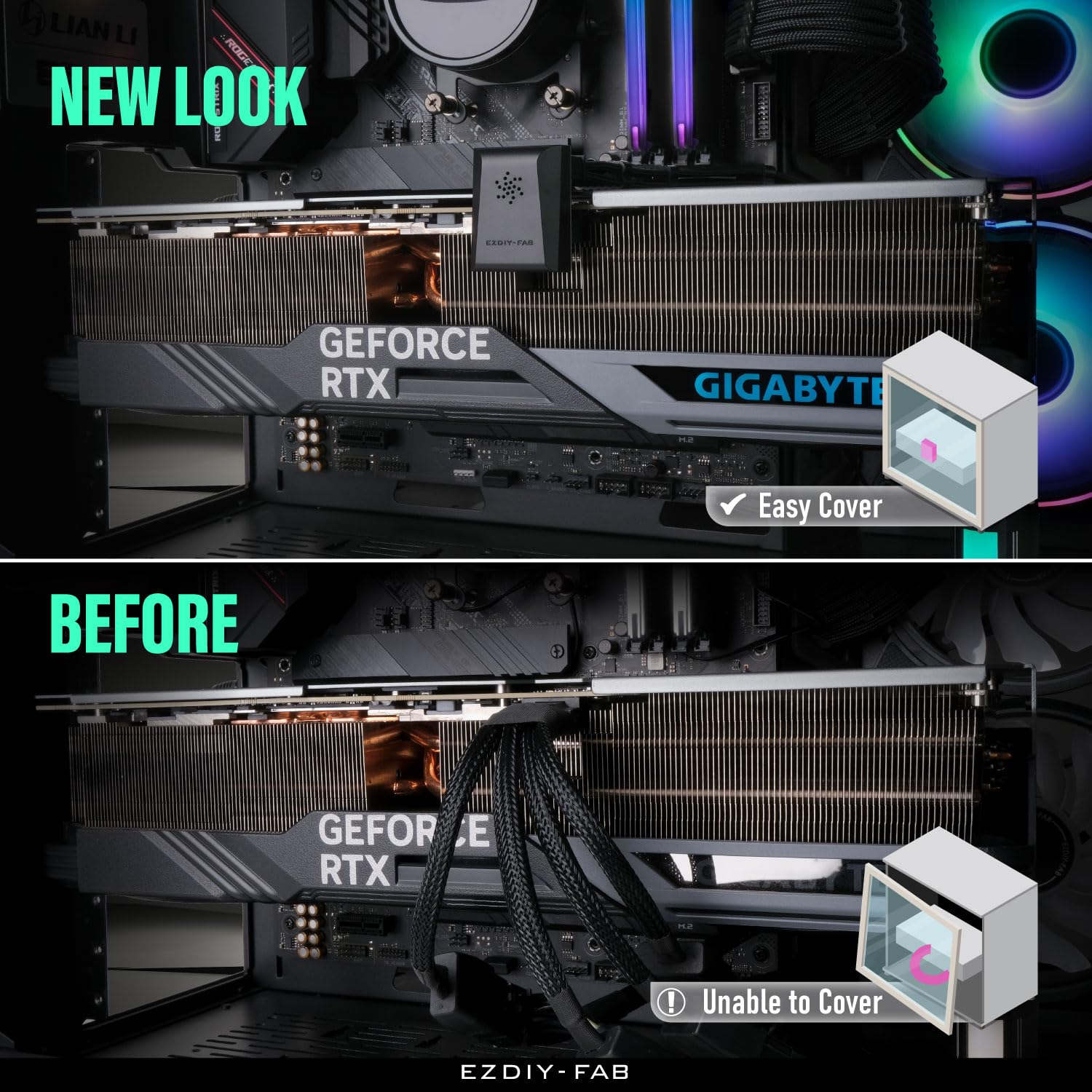 Snapklik.com : EZDIY-FAB PCIe 5.0 12VHPWR GPU Power Bridge, 12+4 Pin ...