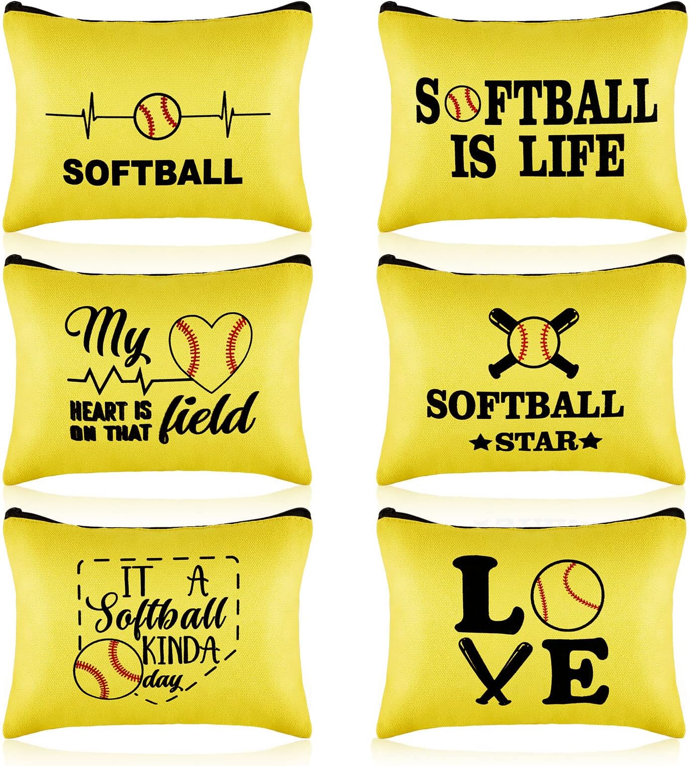 Amazon.com: SilTriangle 18 Pcs Baseball Makeup Bags Baseball Gifts ...
