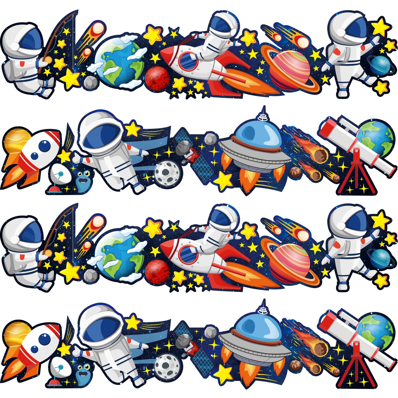 Amazon.com: Whaline 69Ft Outer Space Bulletin Board Border Night Sky ...