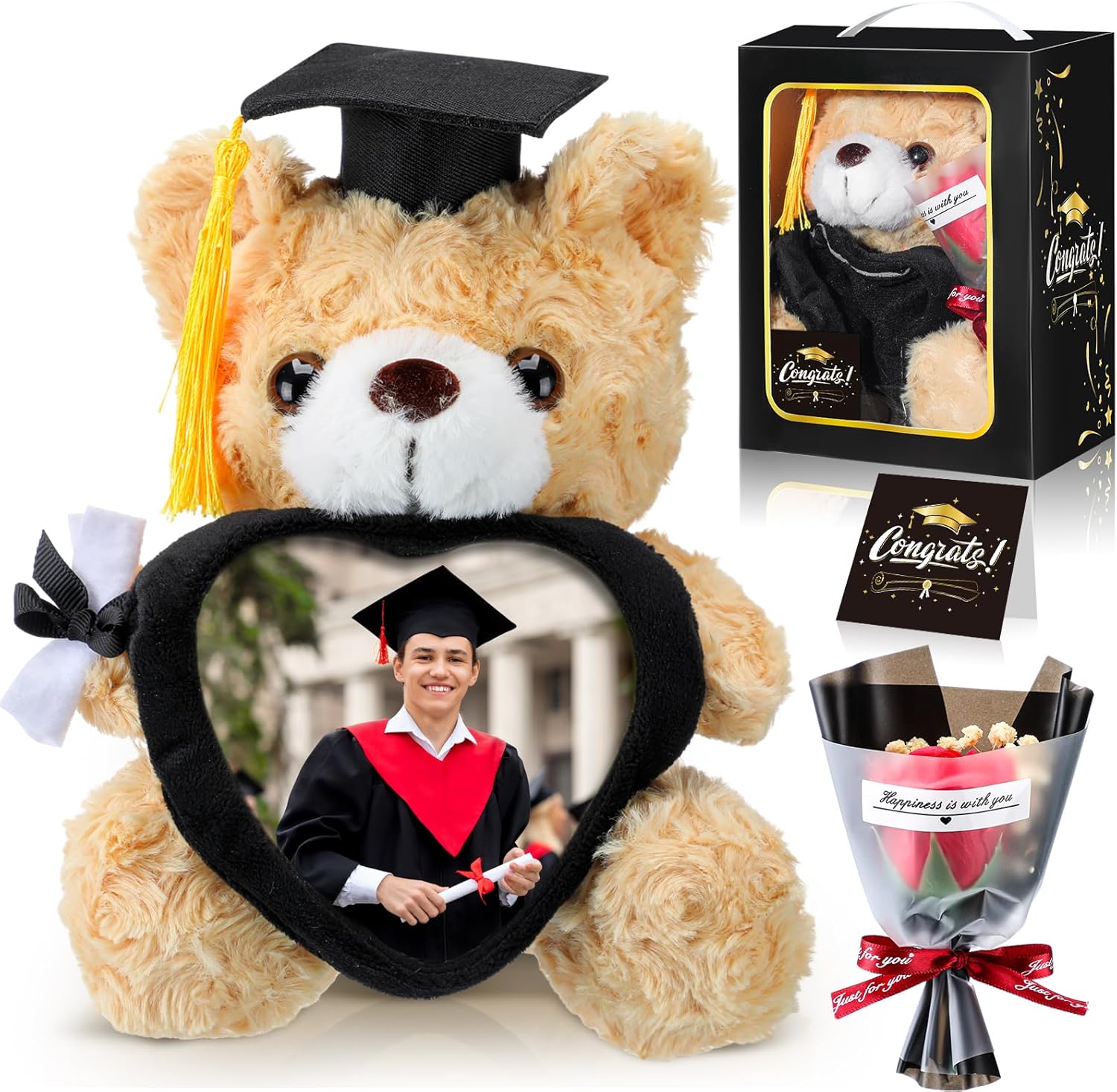 Amazon.com: Seenelling 9 inches 2025 Graduation Plush Bear Graduation ...