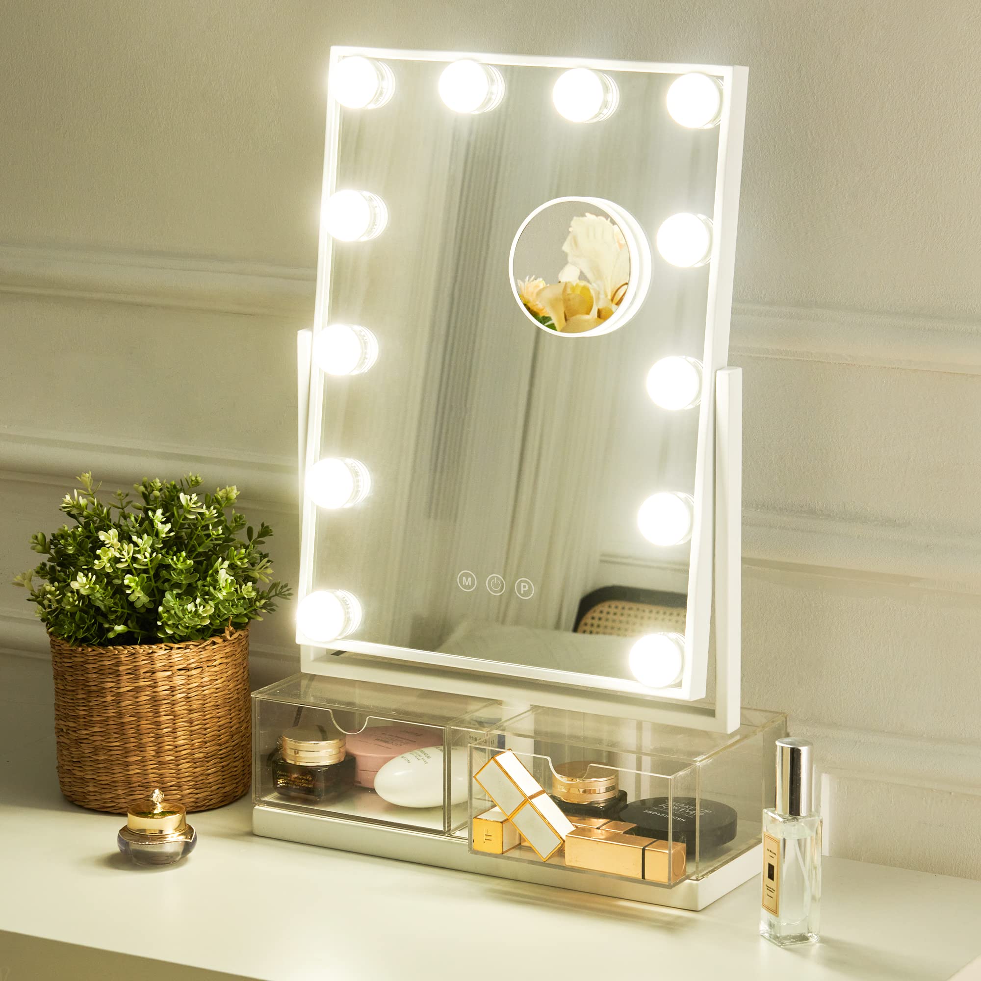 Amazon.com - NicBex Makeup Vanity Mirror with Lights, Hollywood Makeup ...