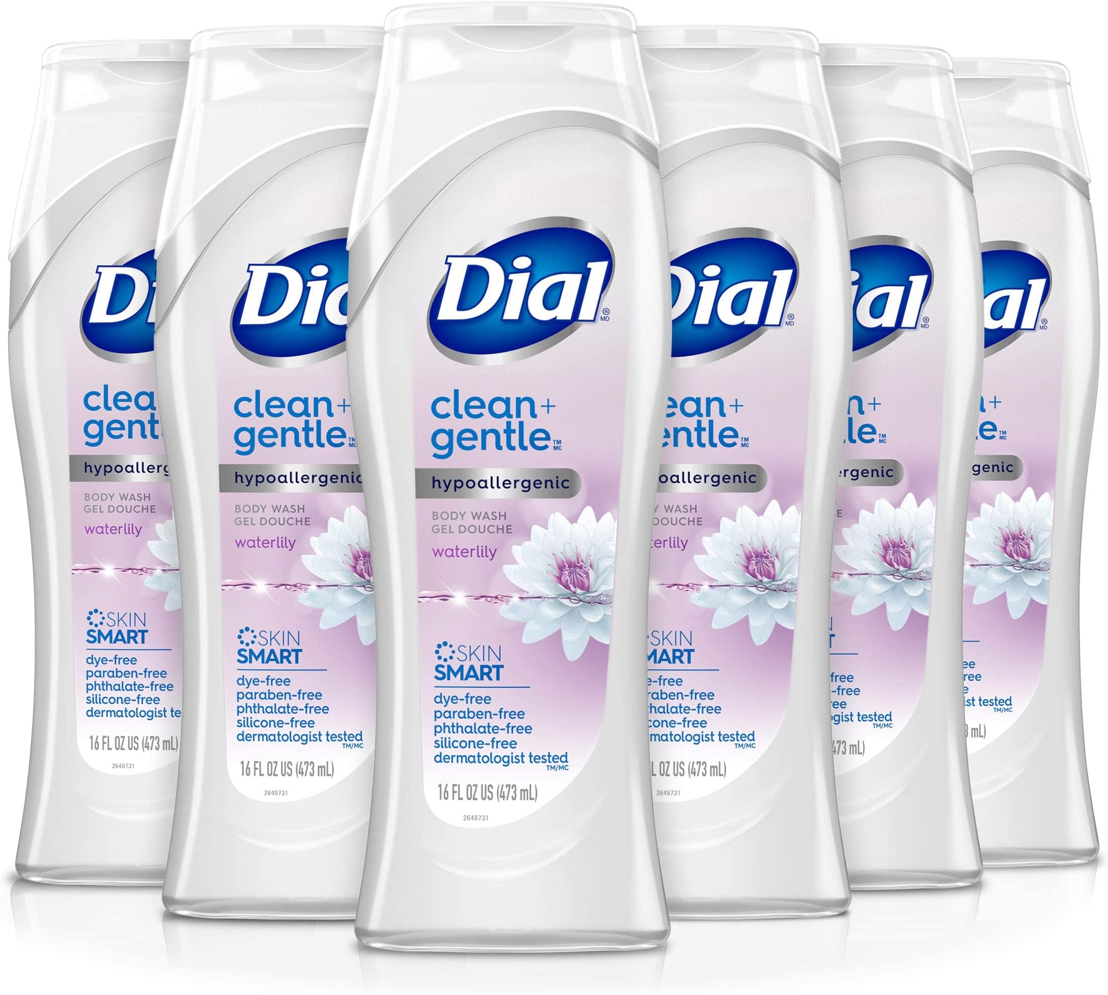 Amazon.com : Dial Body Wash, Healthy & Sensitive Waterlily, 16 fl oz ...