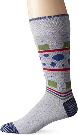 Amazon.com: Robert Graham Men's Amped Crew Sock, Light Grey, Shoe size7 ...
