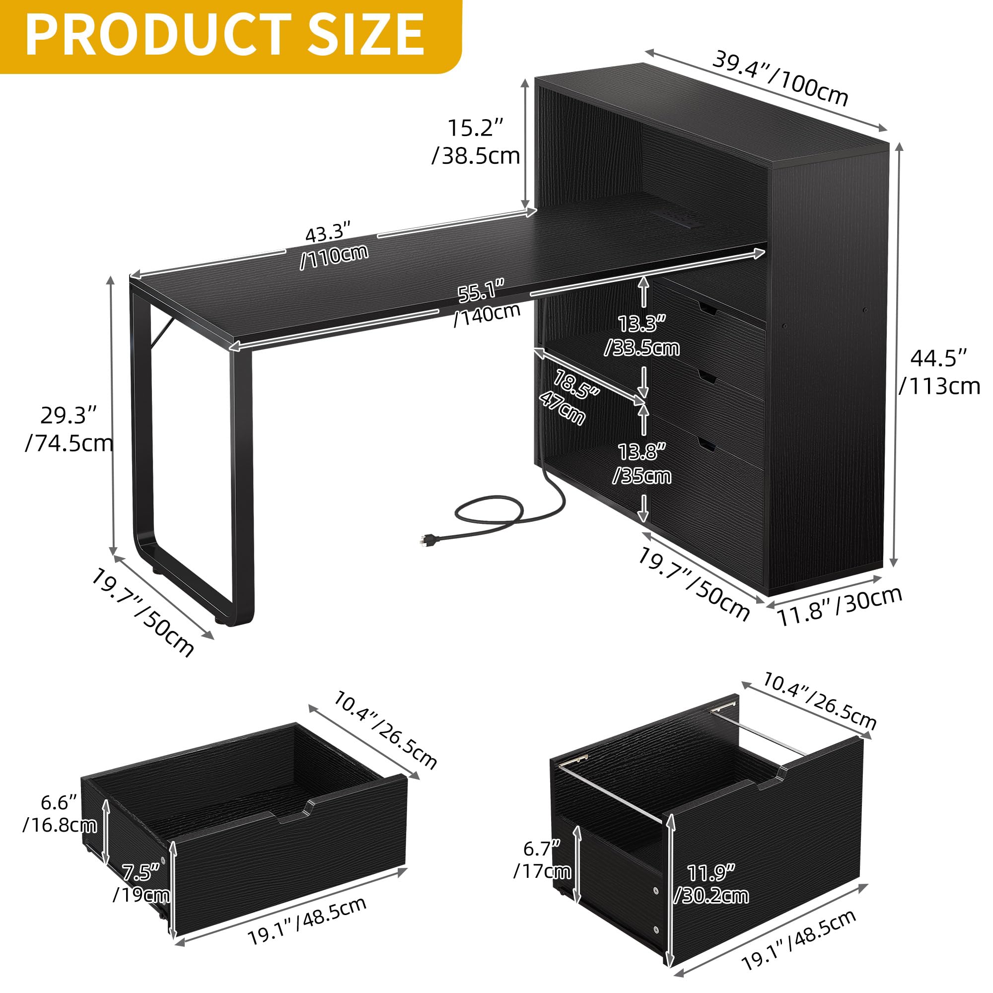 V Ling 0910 Counter Height Craft Table L Shaped Vanity